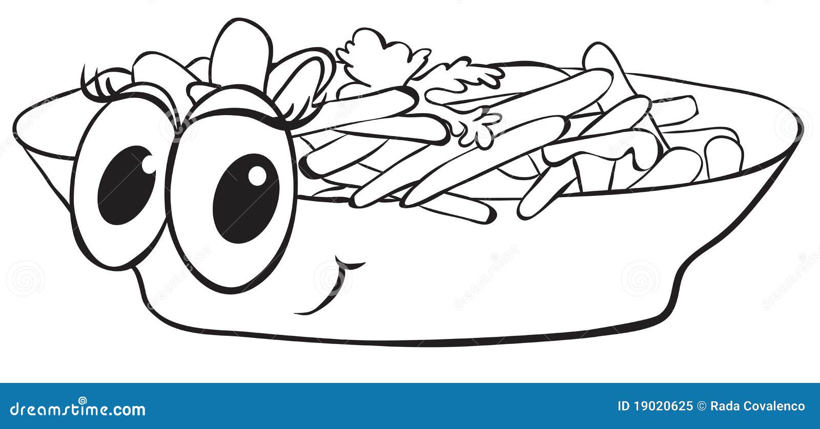 Fun cartoon fried potatoes stock vector. Illustration of potato - 19020625