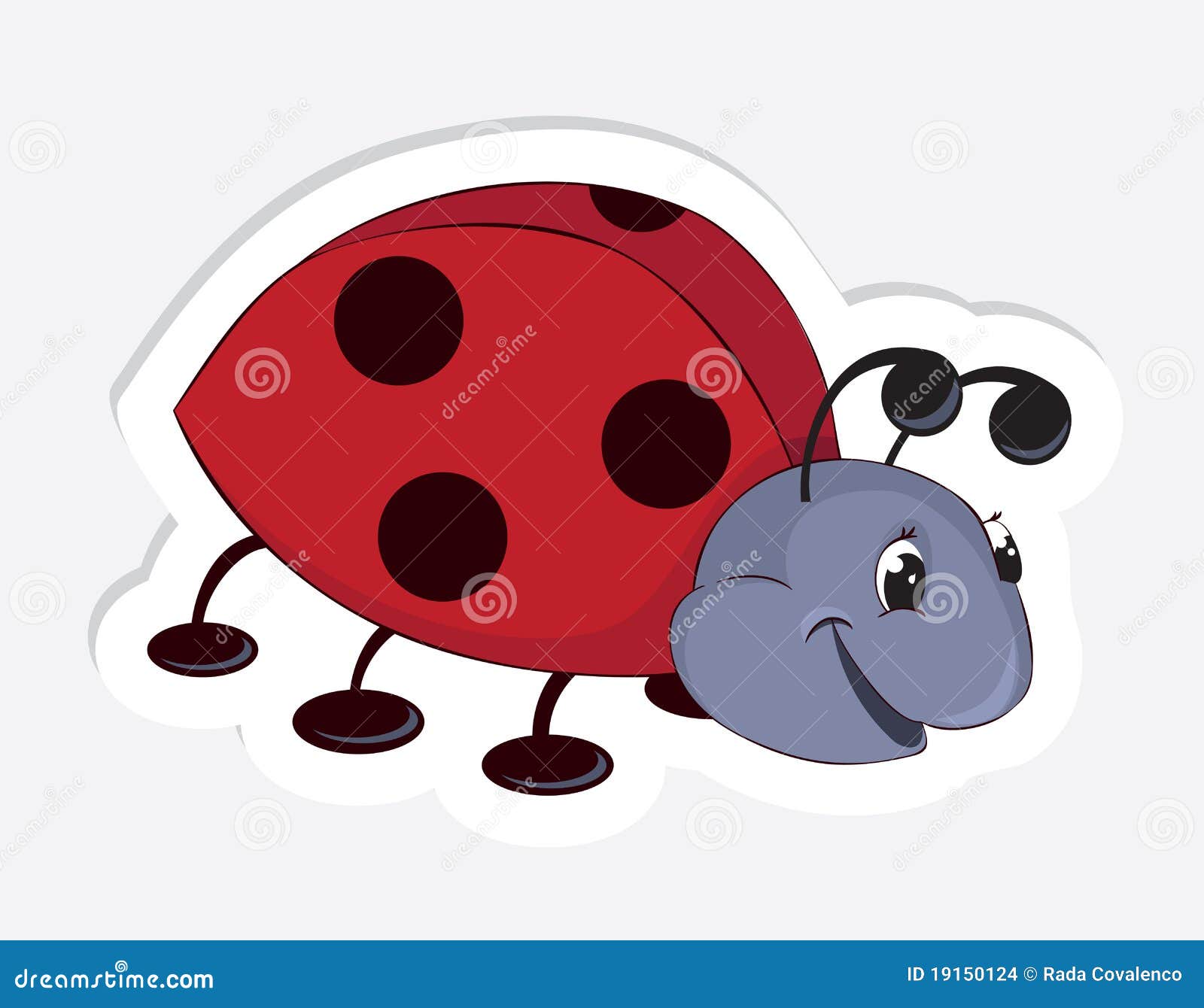 Fun cartoon ladybug stock vector. Illustration of cute - 19150124