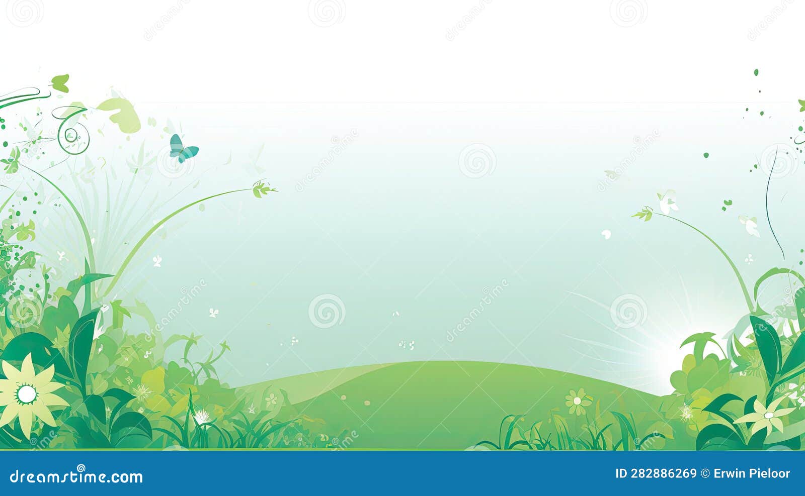 Fun Cartoon Landscape Design for Wallpaper Stock Illustration ...