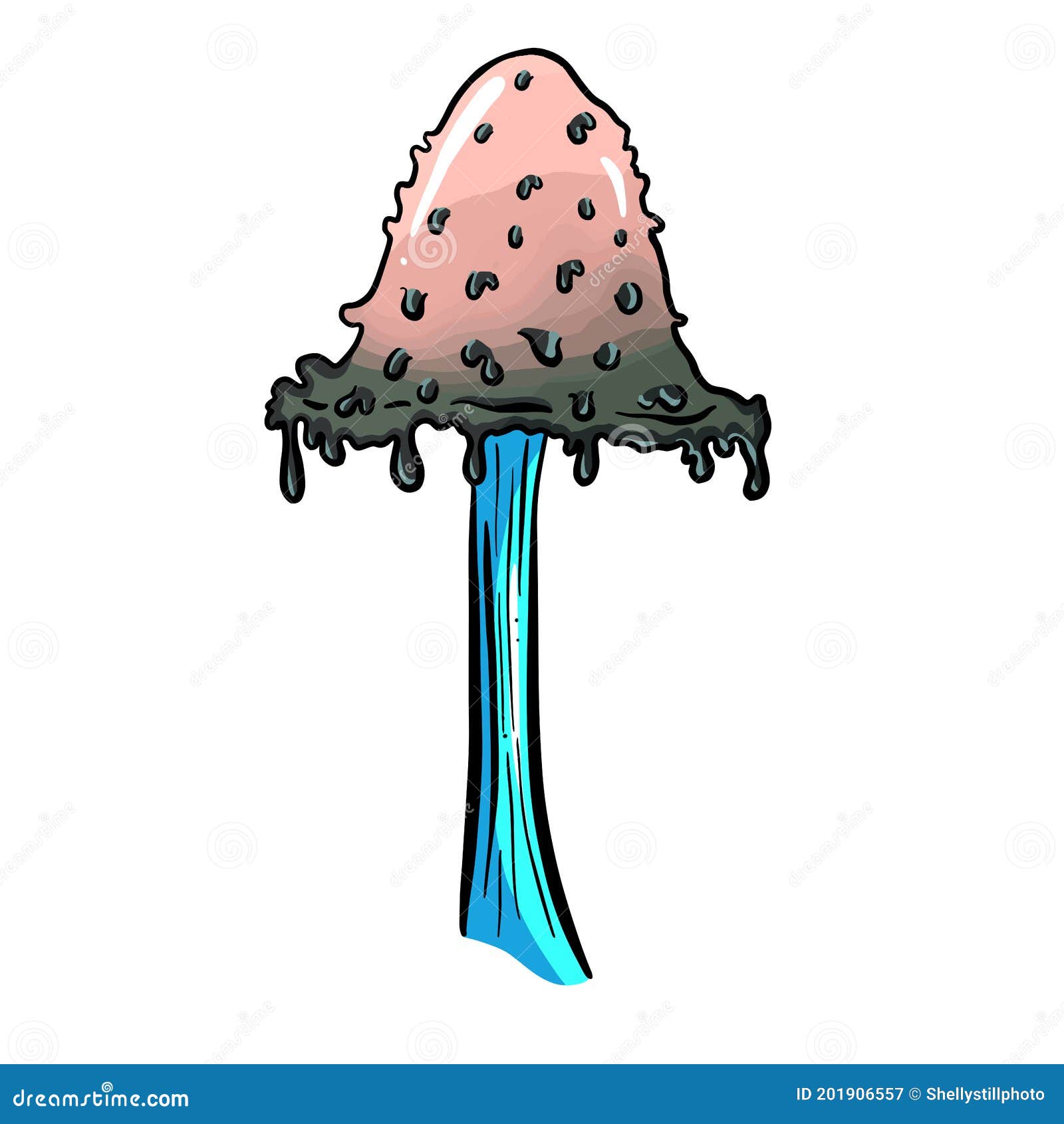 Fun Cartoon Mushroom Toadstool Character Vector Illustration Stock ...