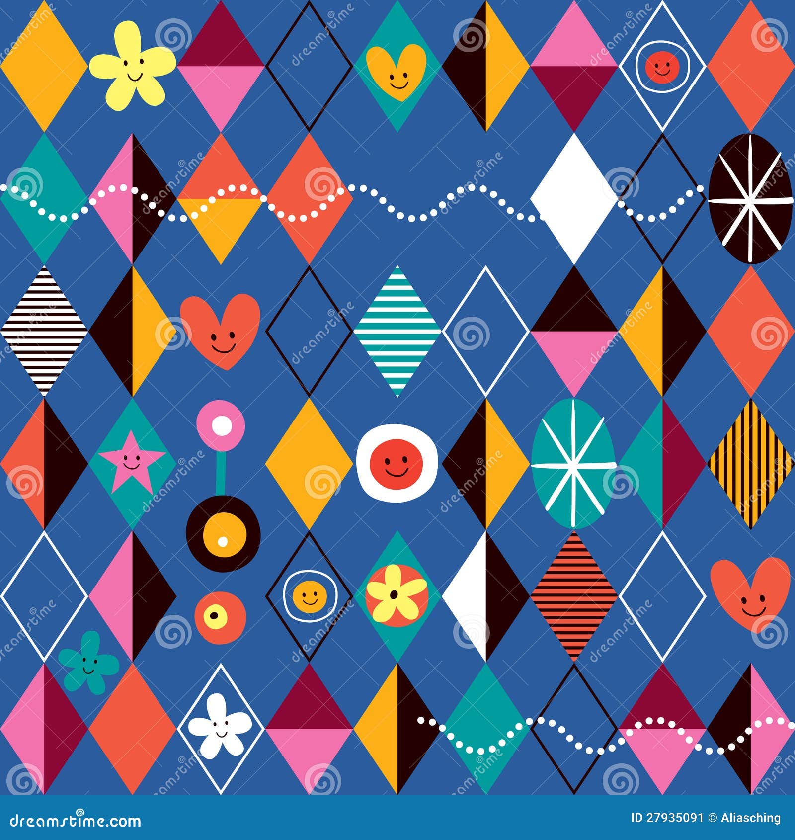 Fun cartoon pattern stock vector. Illustration of kids - 27935091