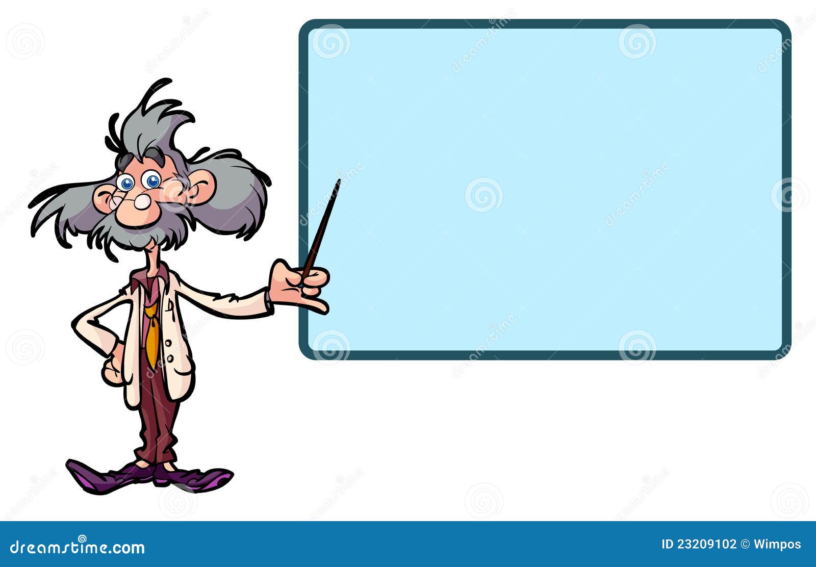 Science Professor Cartoon Character Poses. Vector Collection Set ...