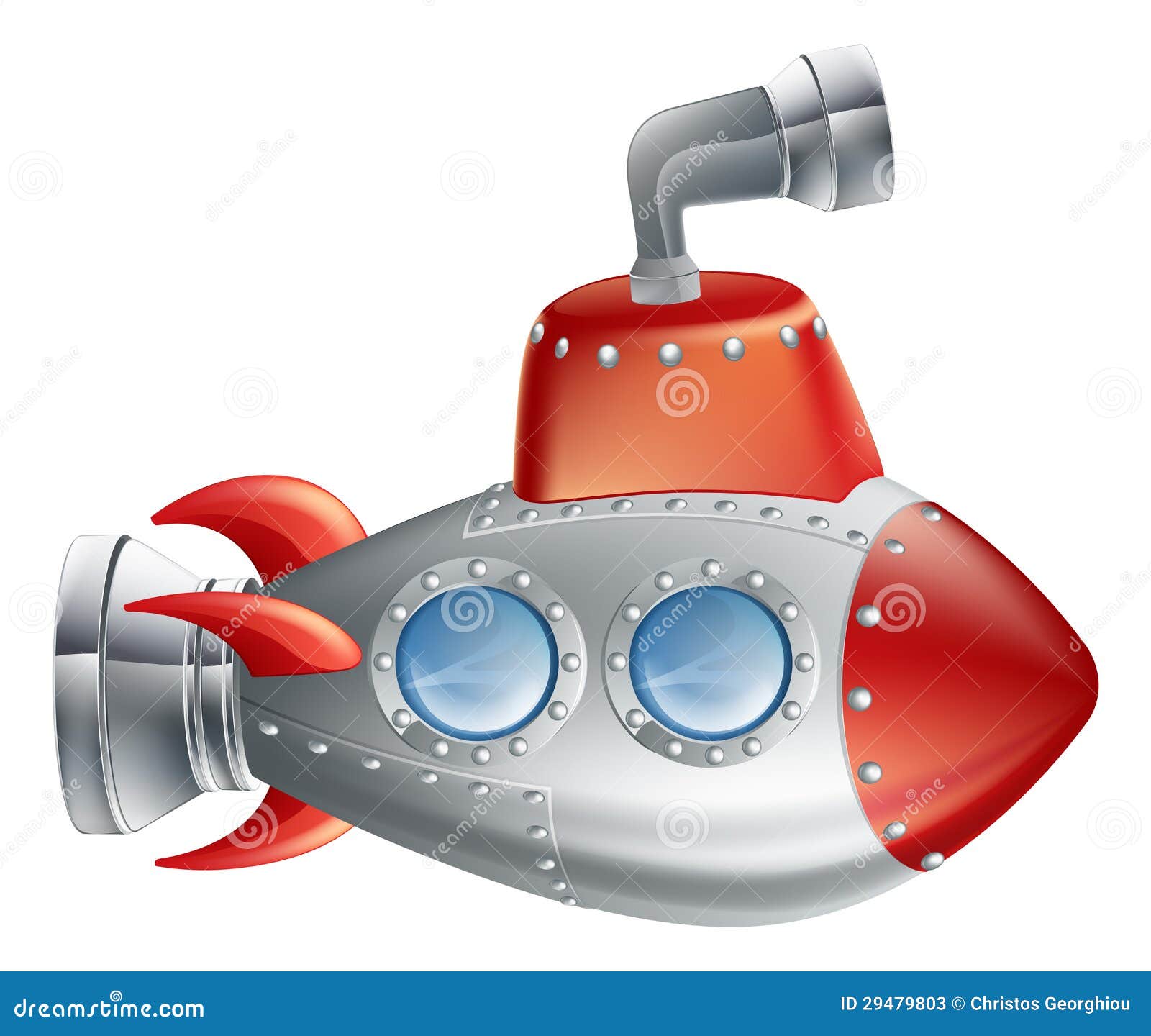 Fun Cartoon Submarine stock vector. Illustration of childhood - 29479803