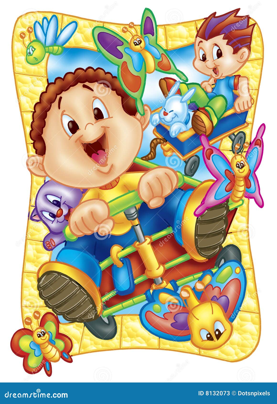 Fun cartoons stock illustration. Illustration of drawing - 8132073