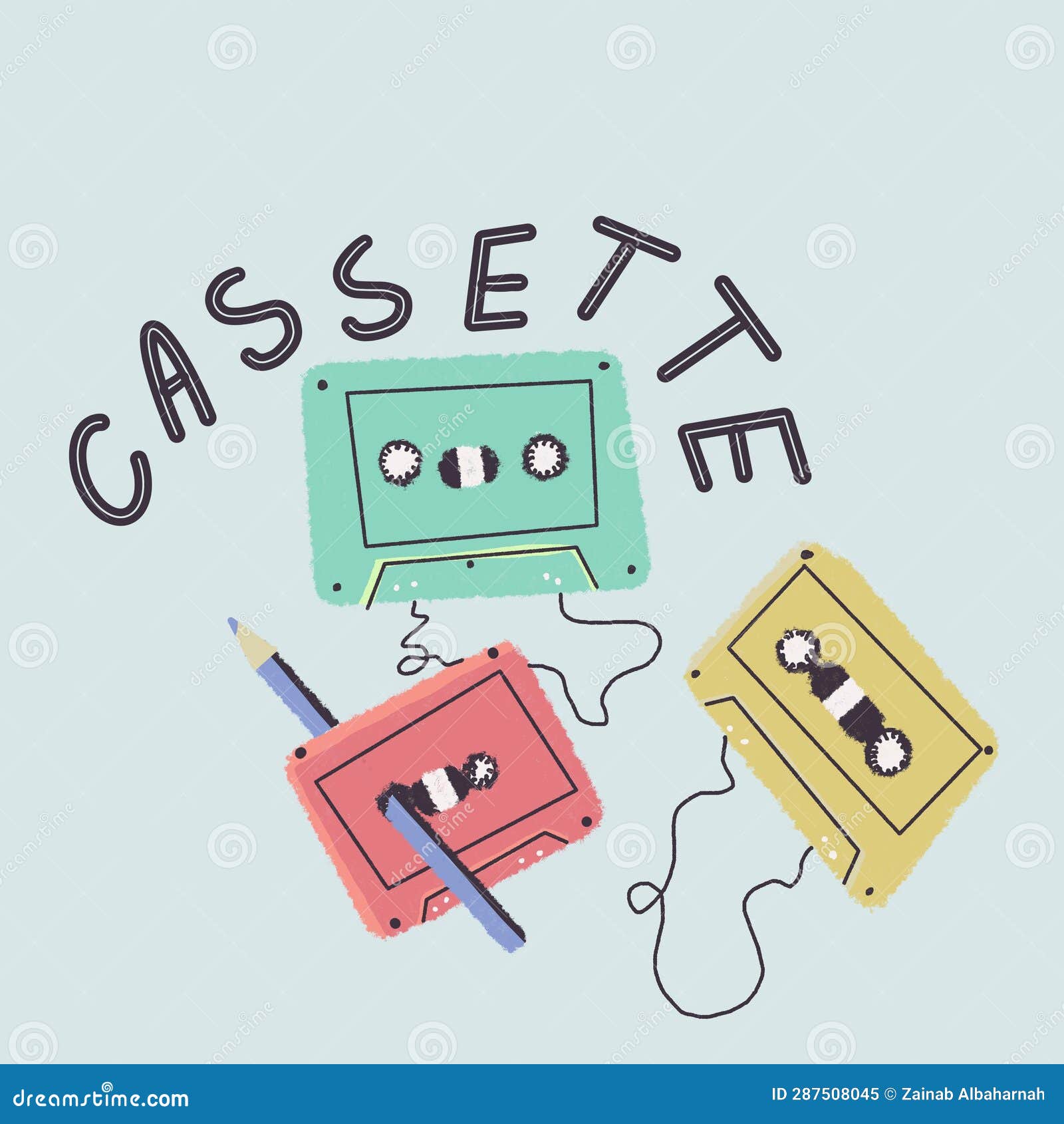 Fun cassettee stock illustration. Illustration of funcy - 287508045