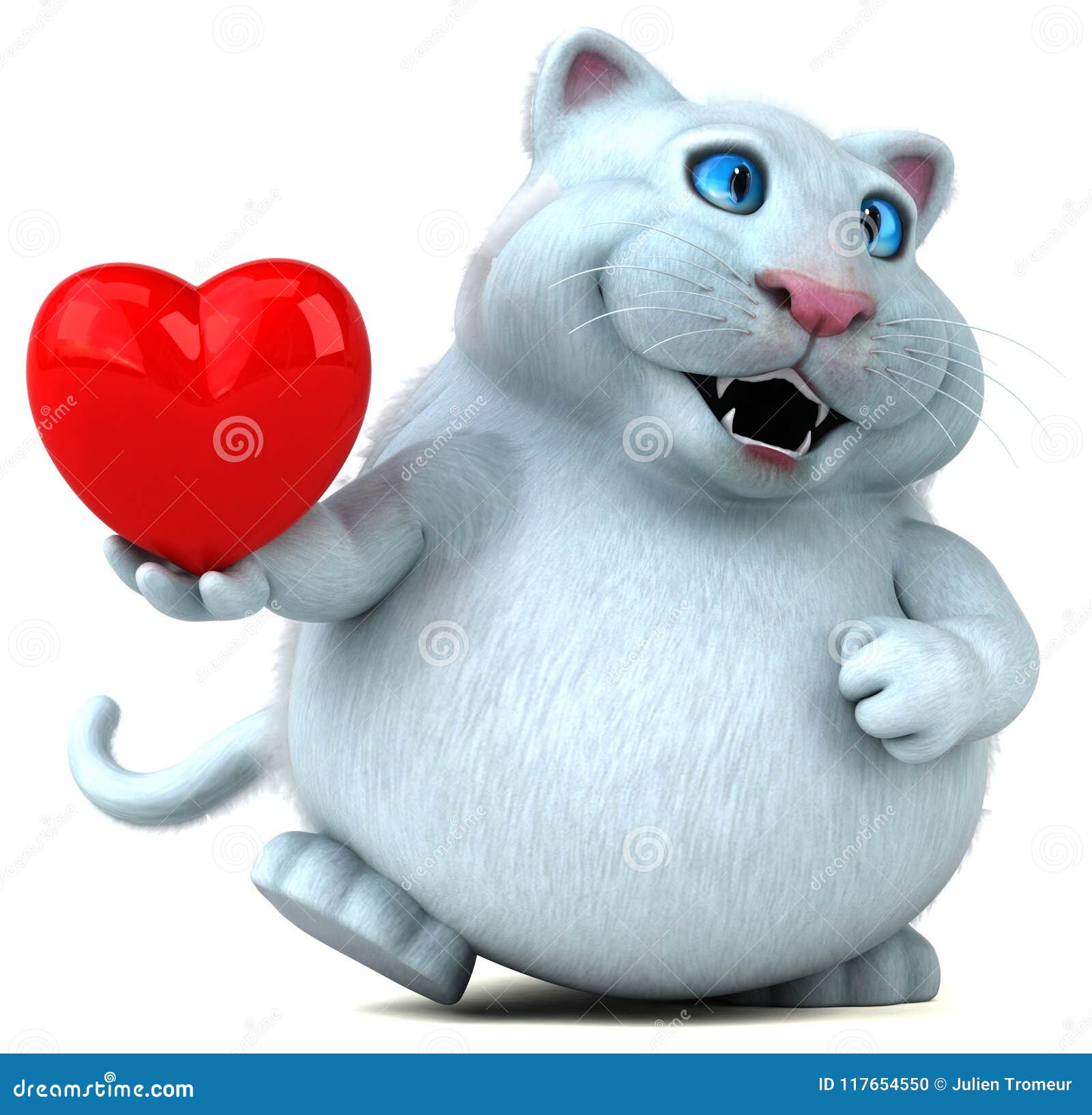 Fun cat - 3D Illustration stock illustration. Illustration of funny ...