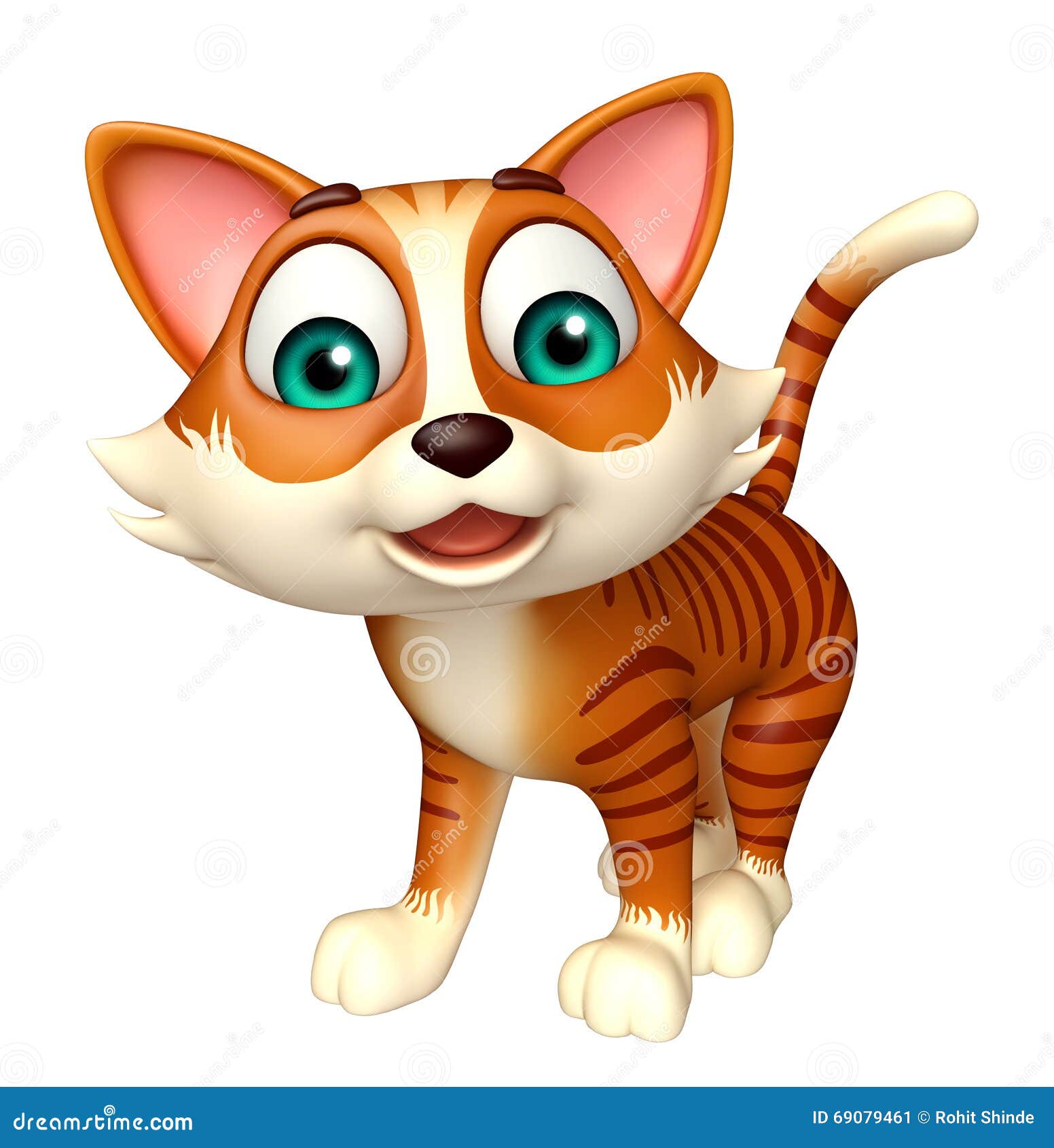 Fun Cat Funny Cartoon Character Stock Illustration - Illustration of ...