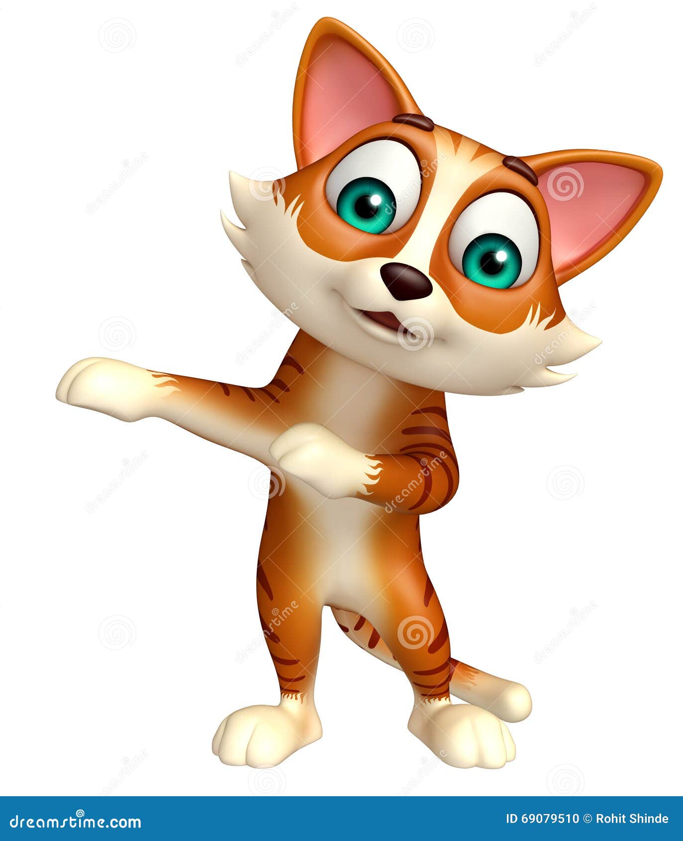 Fun Cat Funny Cartoon Character Stock Illustration - Illustration of ...