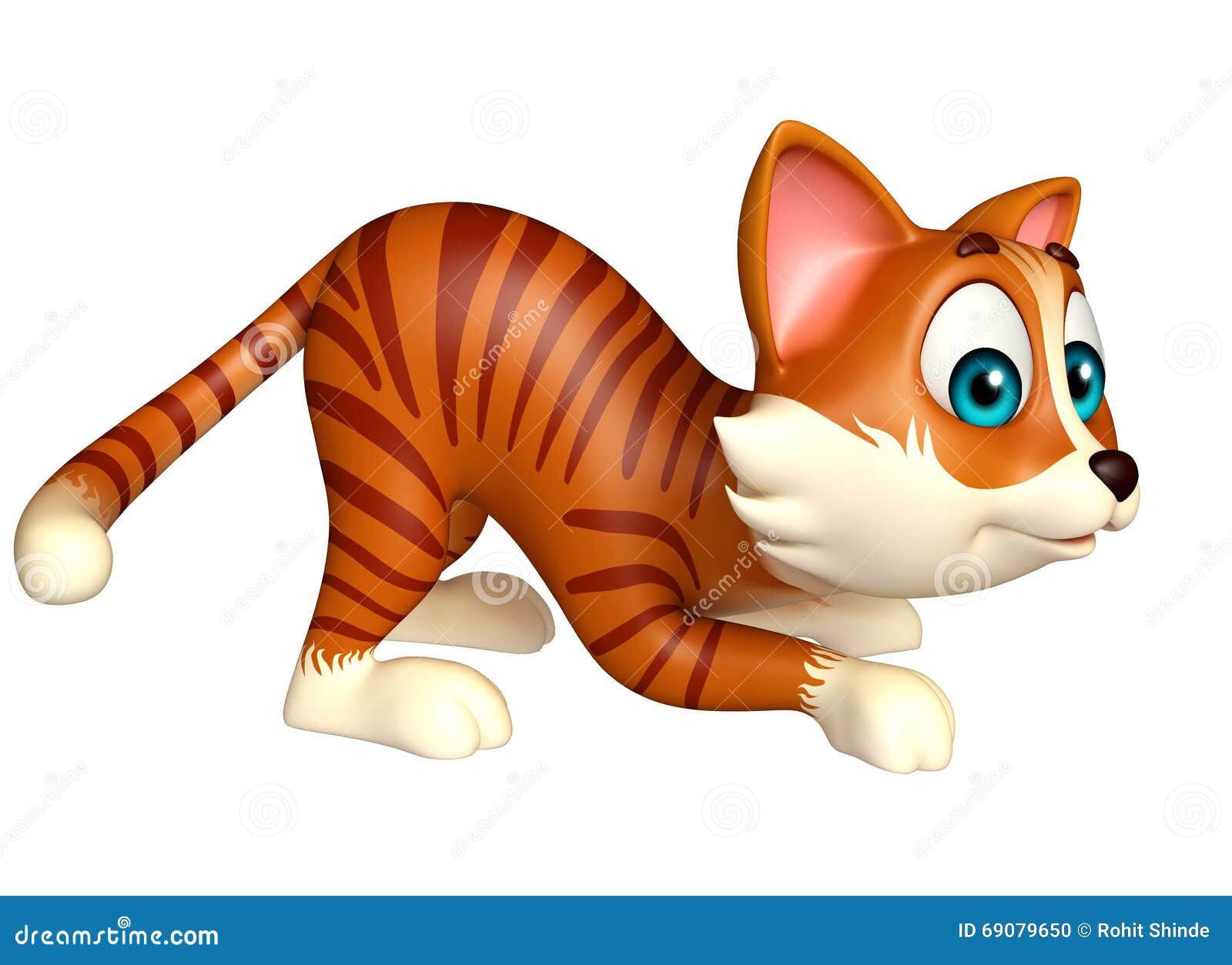 Fun Cat Funny Cartoon Character Stock Illustration - Illustration of ...