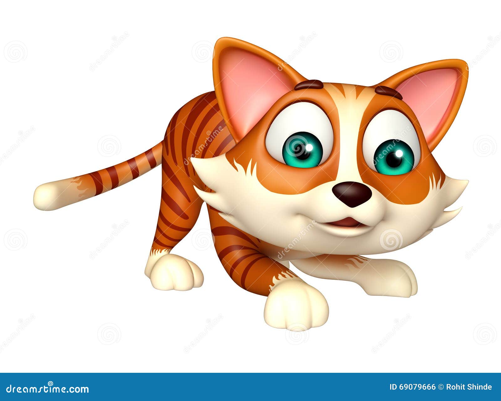 Fun Cat Funny Cartoon Character Stock Illustration - Illustration of ...