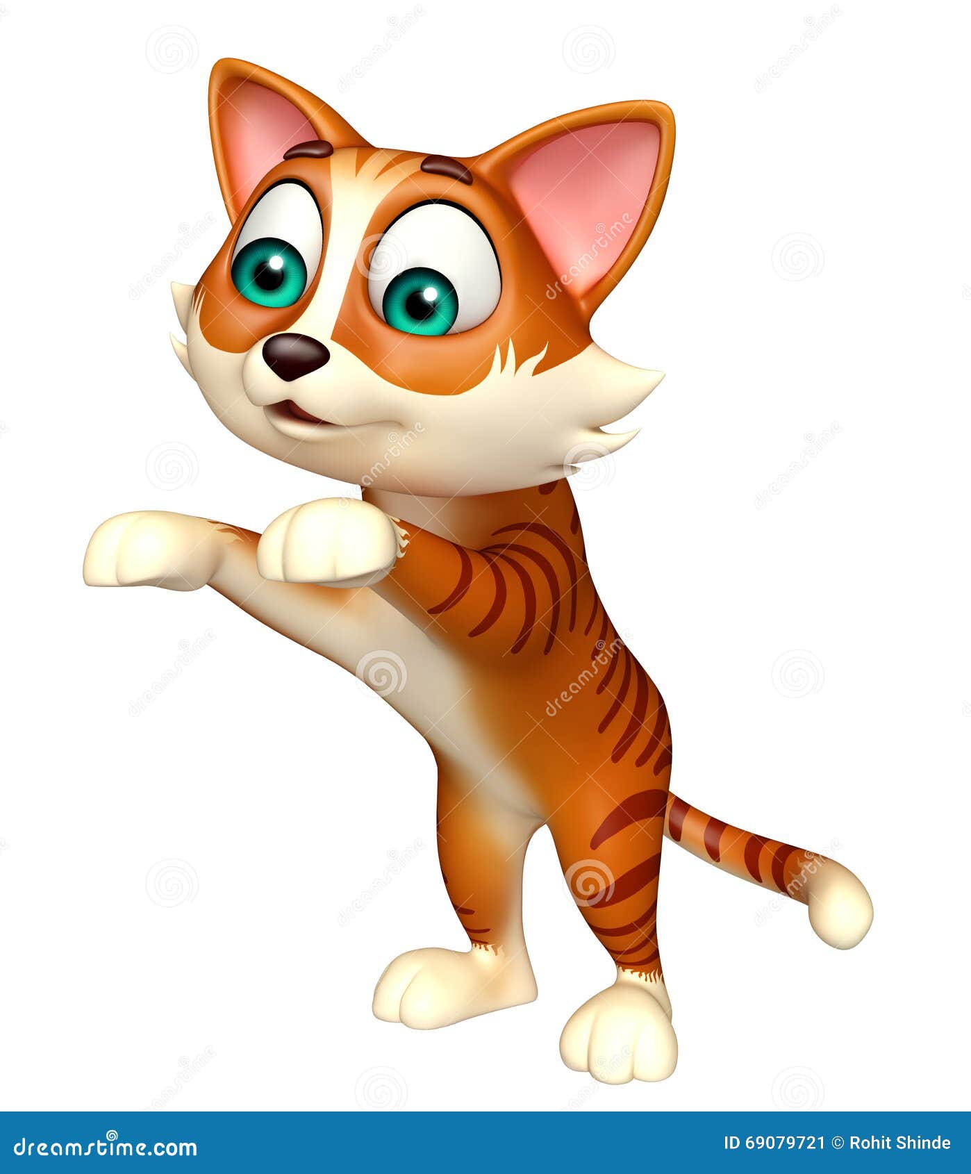 Fun Cat Funny Cartoon Character Stock Illustration - Illustration of ...