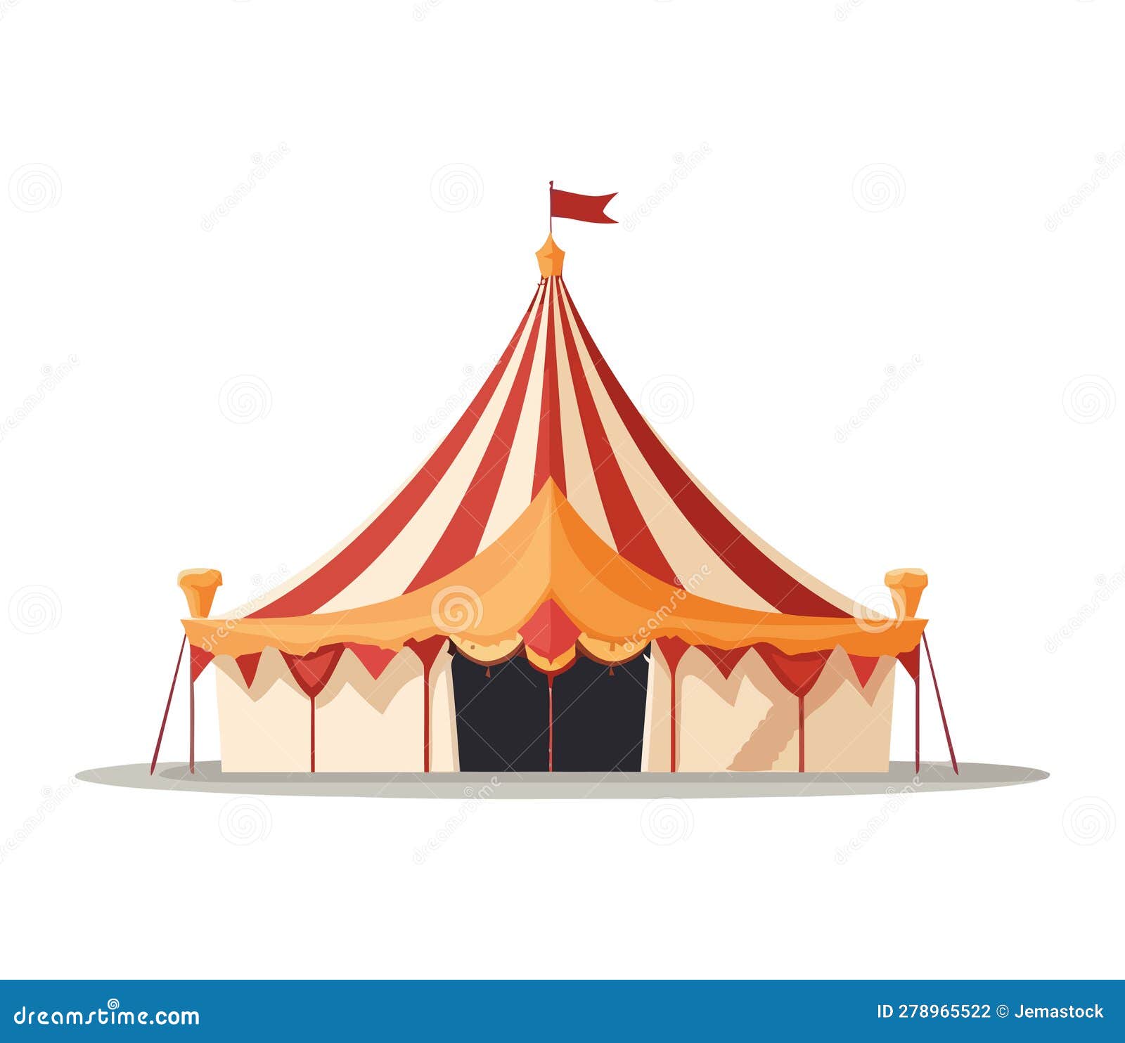 Fun Celebration in Traditional Carnival Tent Event Stock Vector ...