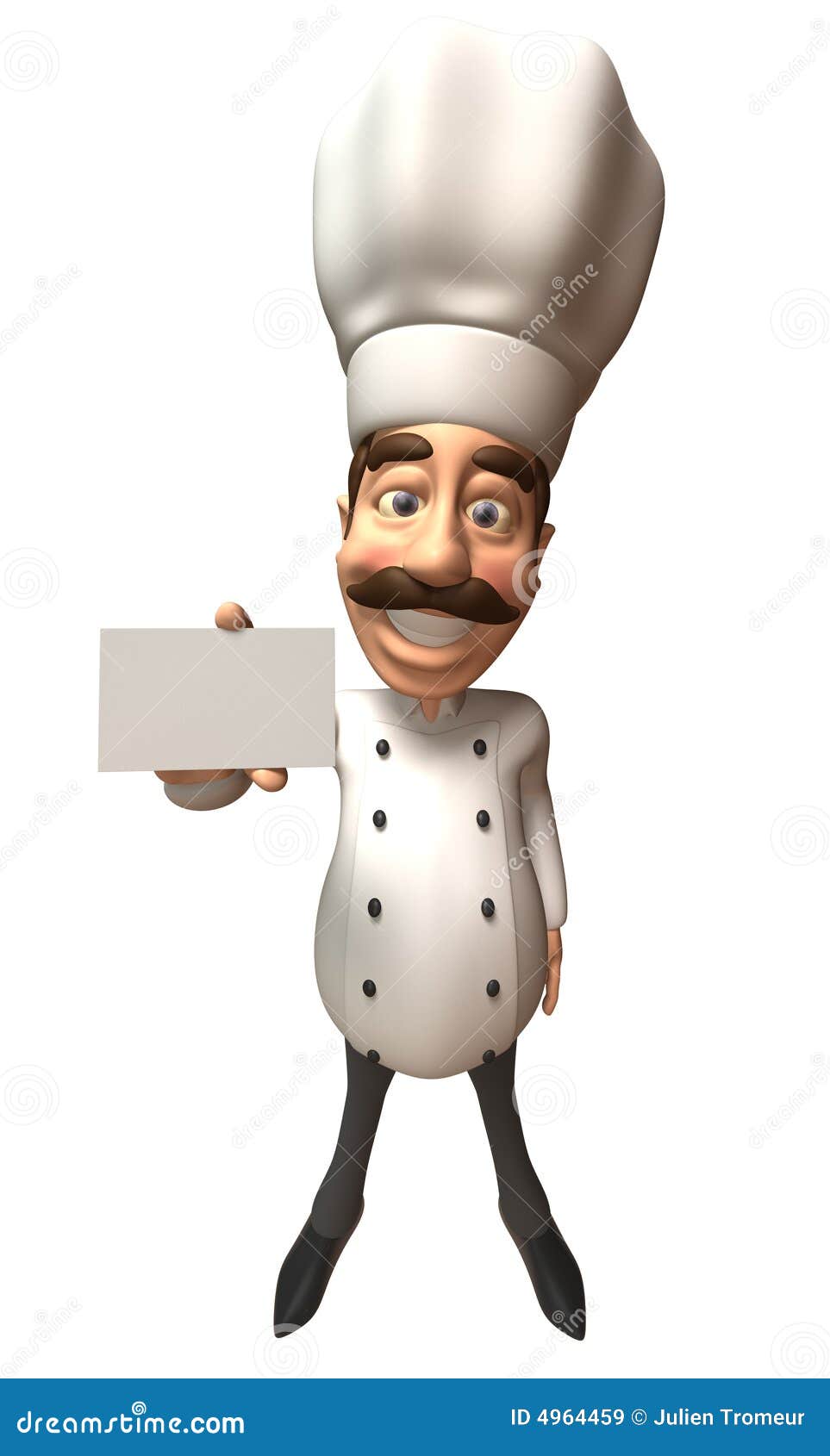 Fun chef with a blank card stock illustration. Illustration of menu ...