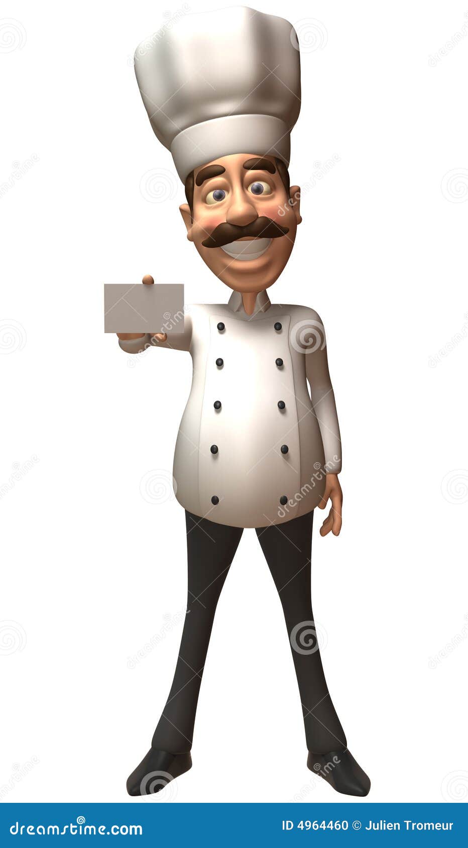 Fun chef with a blank card stock illustration. Illustration of gourmet ...