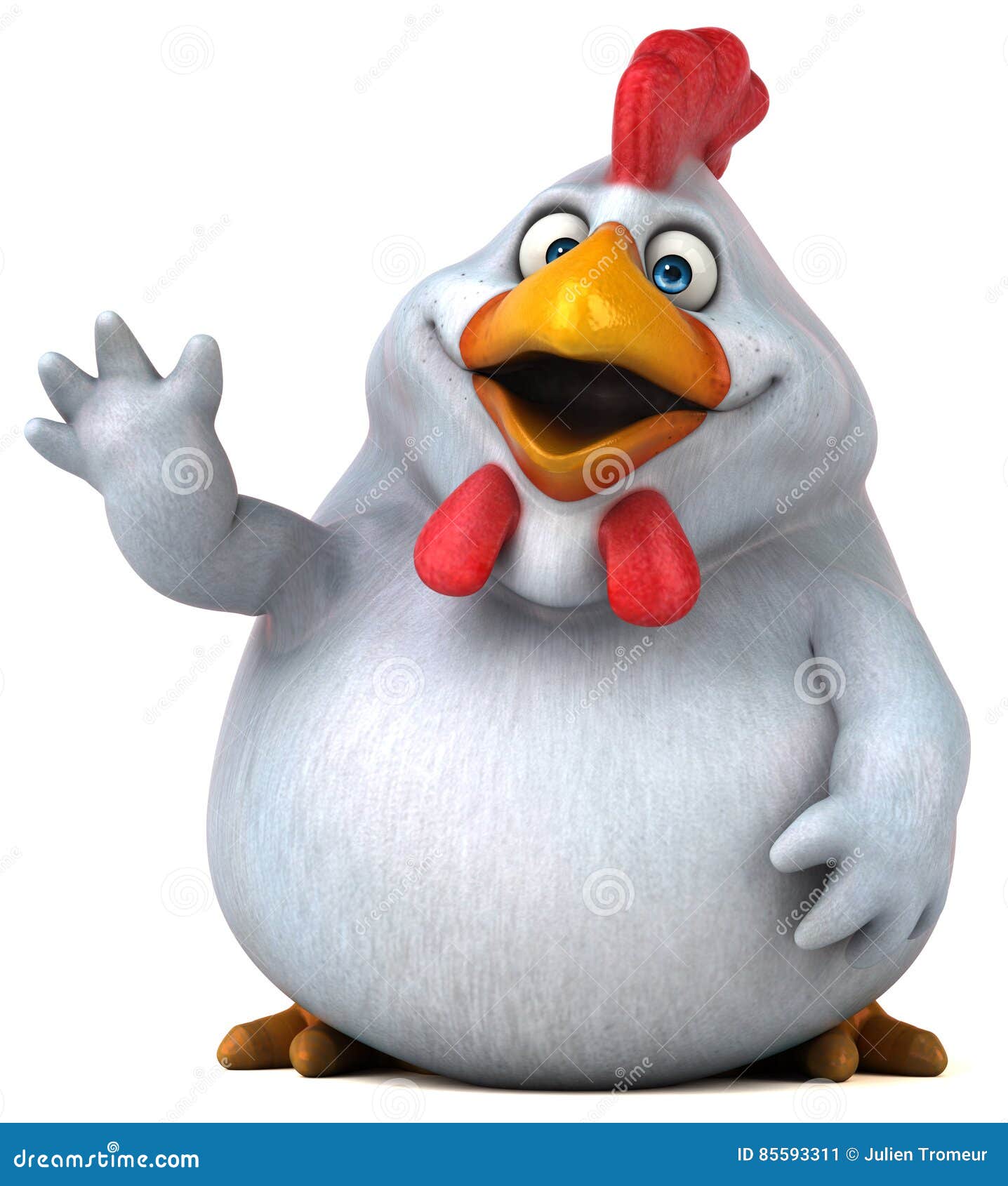 Fun Chicken - 3D Illustration Stock Illustration - Illustration of ...