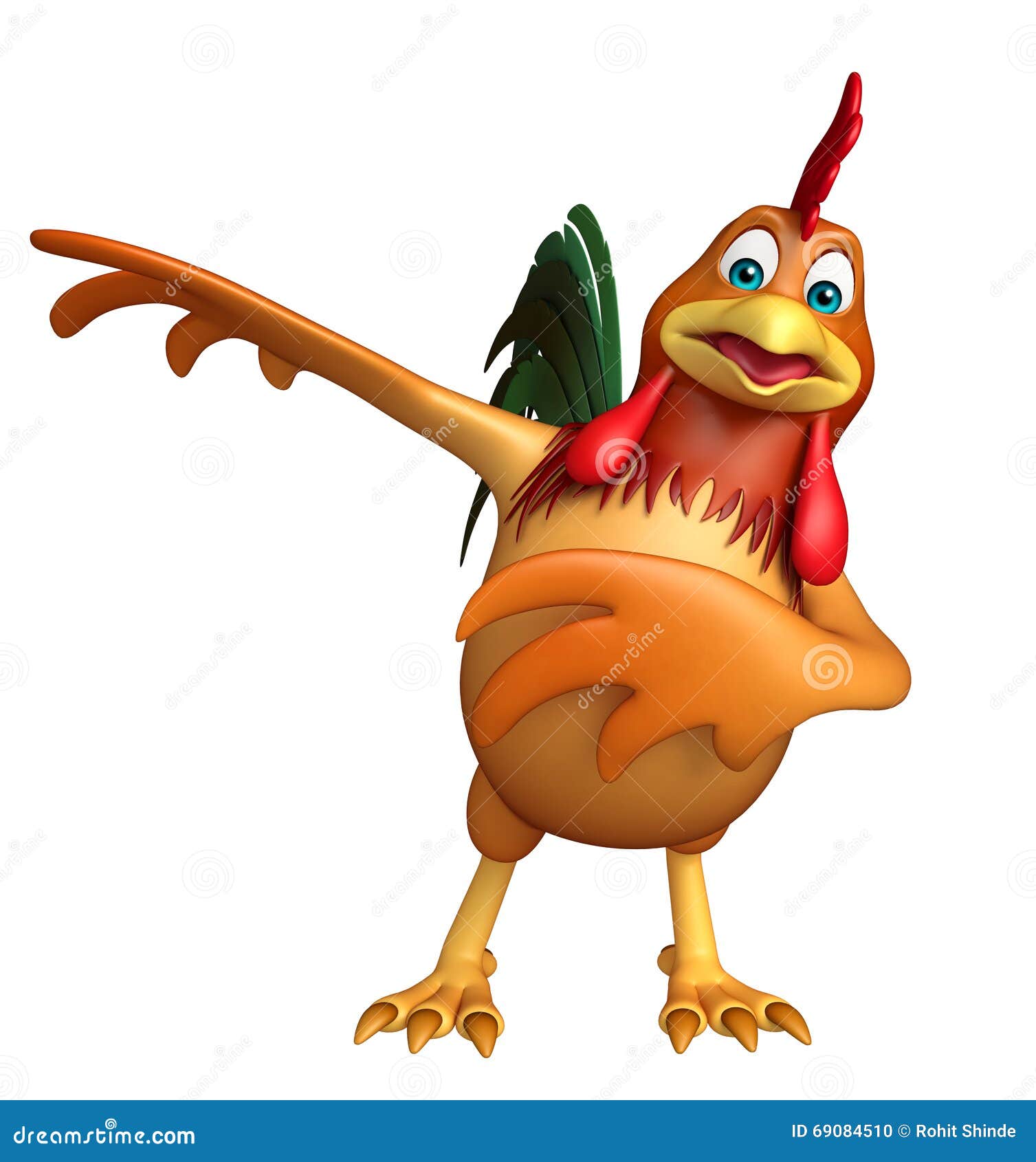 Fun Chicken Funny Cartoon Character Stock Illustration - Illustration ...