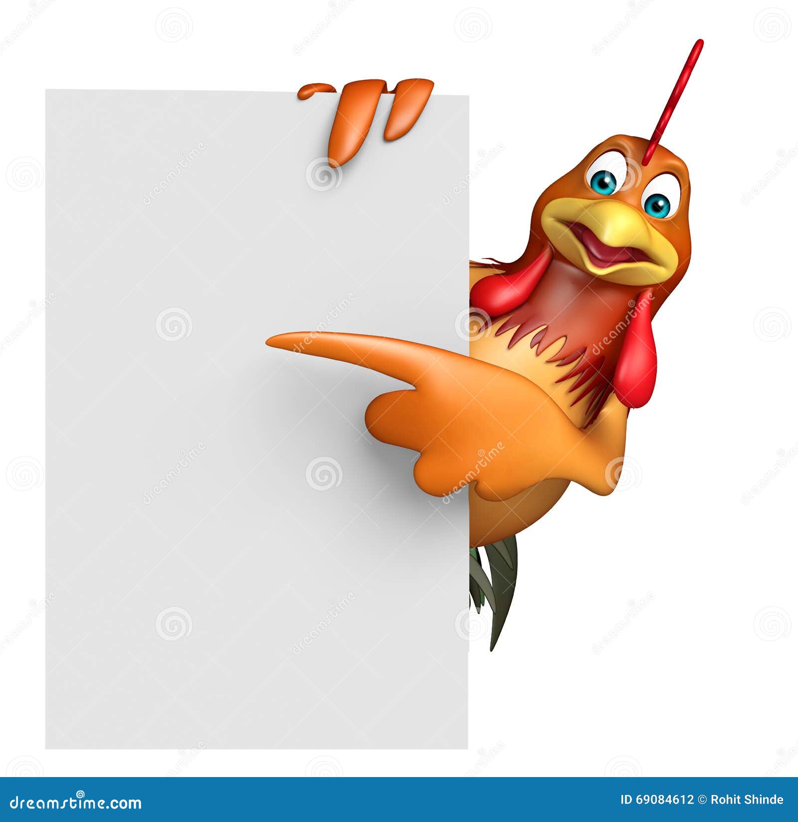 Fun Chicken Funny Cartoon Character Stock Illustration - Illustration ...