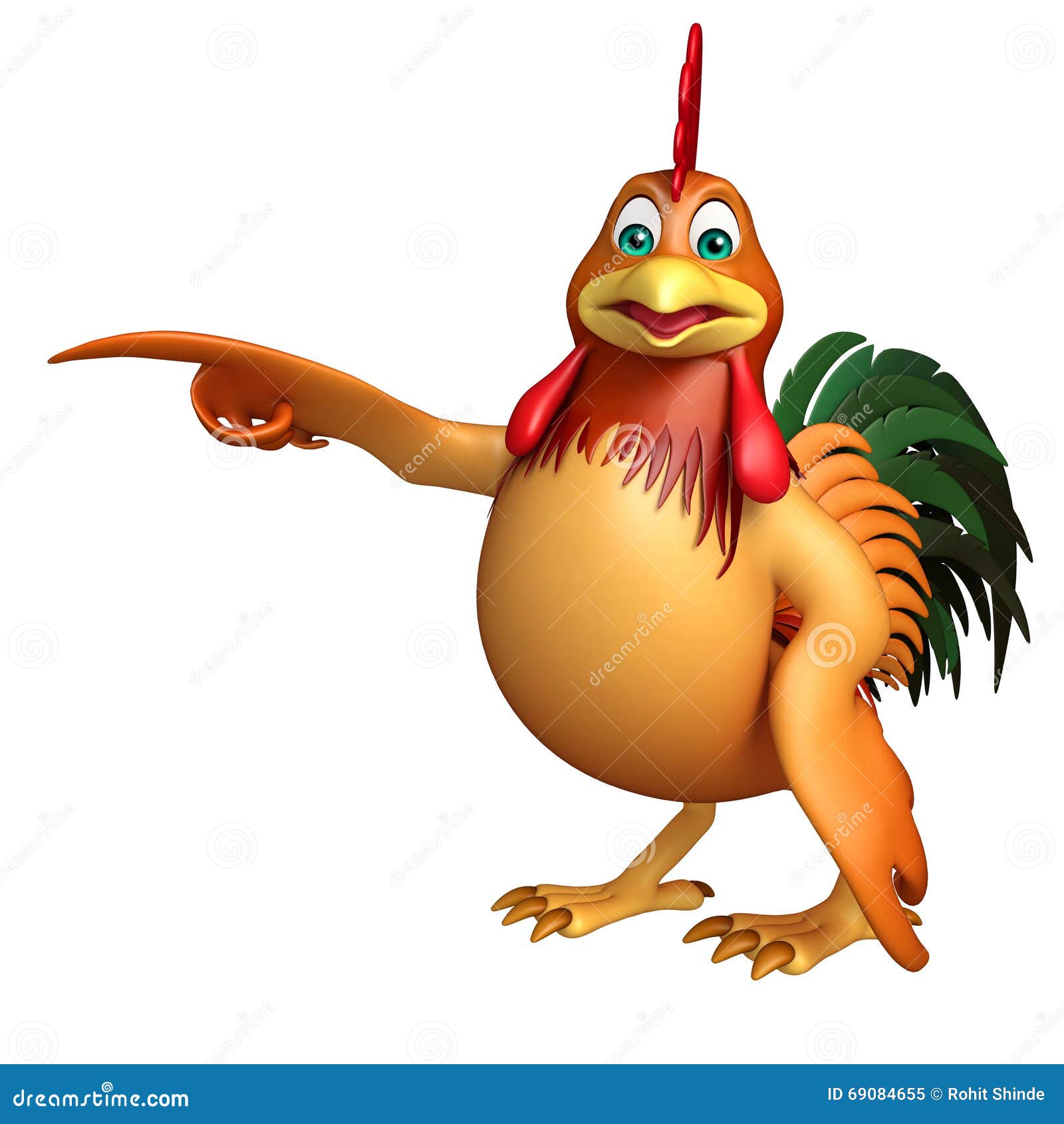 Fun Chicken Funny Cartoon Character Stock Illustration - Illustration ...