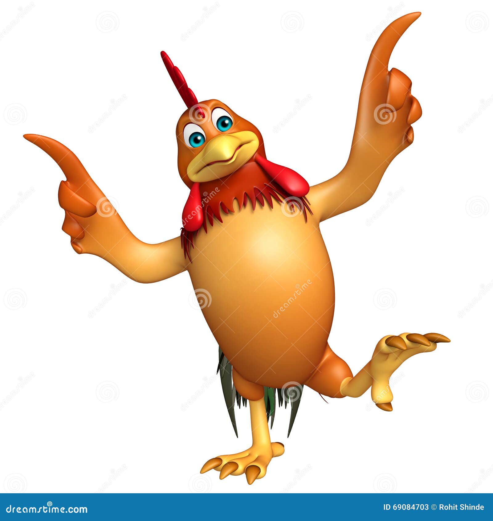 Fun Chicken Funny Cartoon Character Stock Illustration - Illustration ...