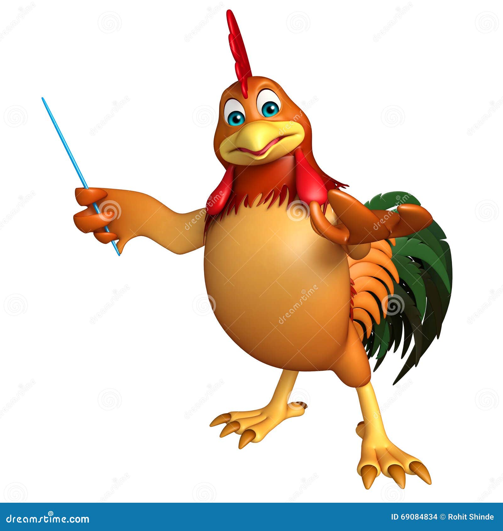Fun Chicken Funny Cartoon Character Stock Illustration - Illustration ...