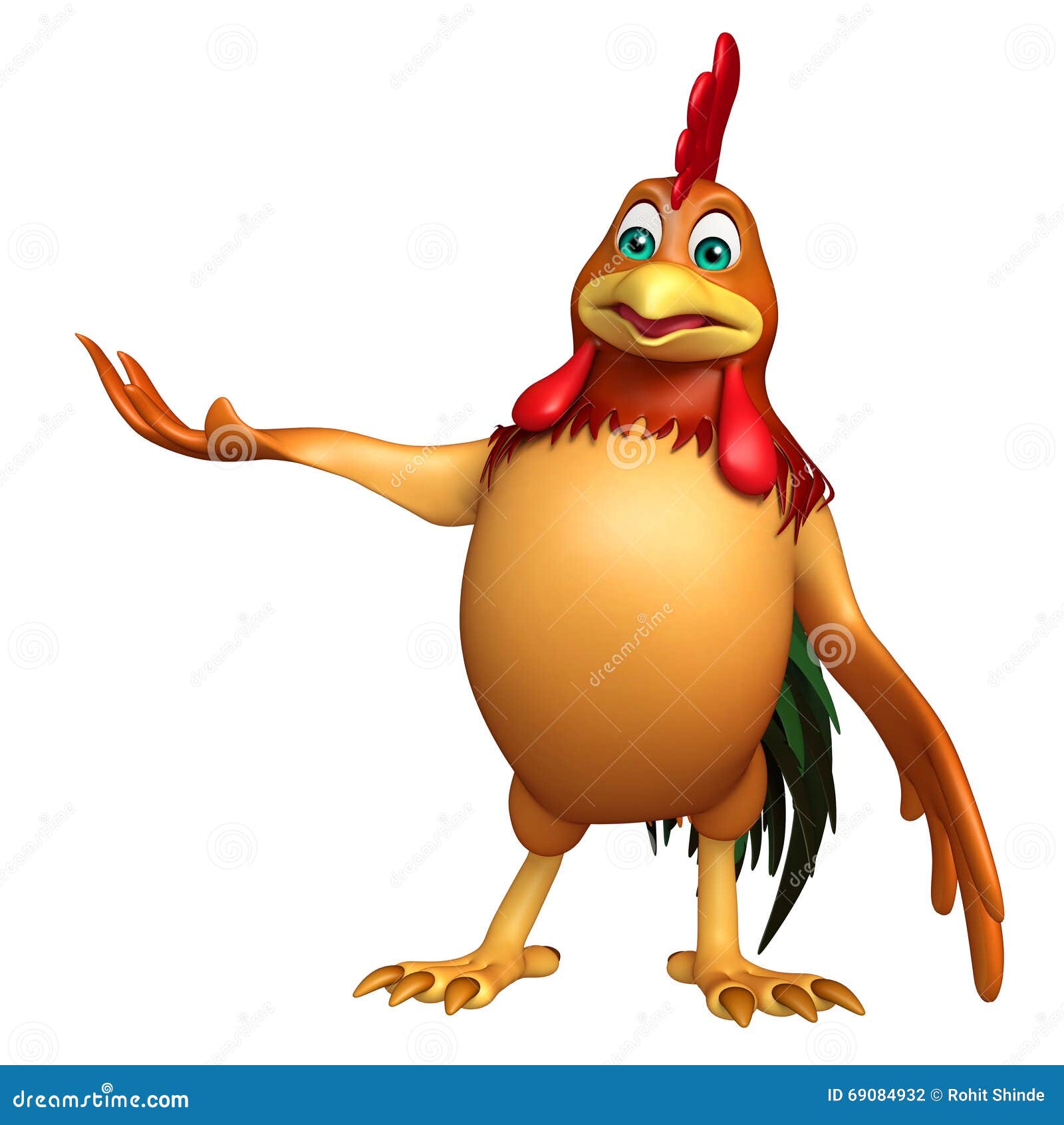 Fun Chicken Funny Cartoon Character Stock Illustration - Illustration ...