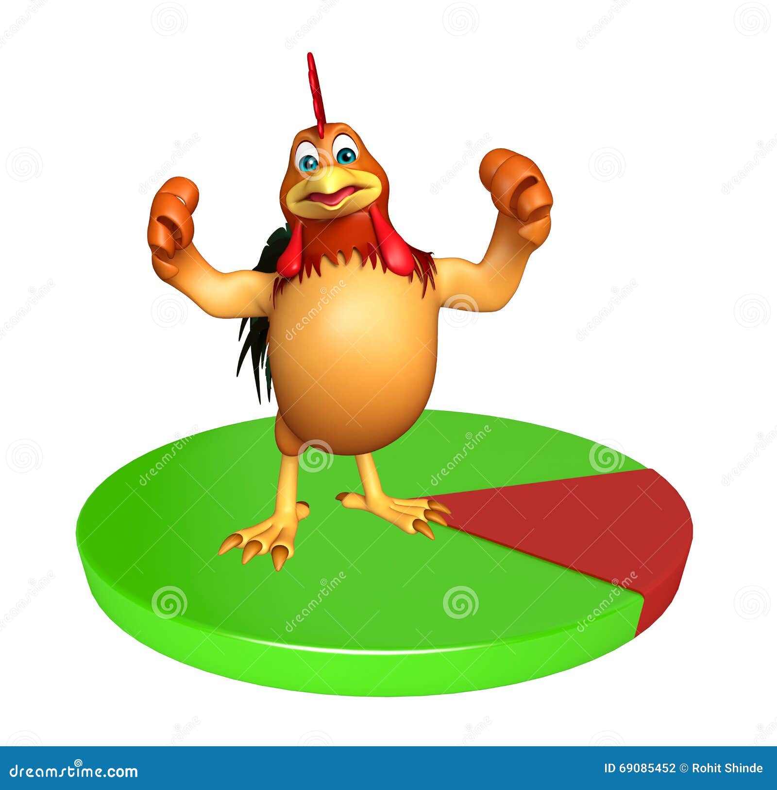 Fun Chicken Funny Cartoon Character Stock Illustration - Illustration ...