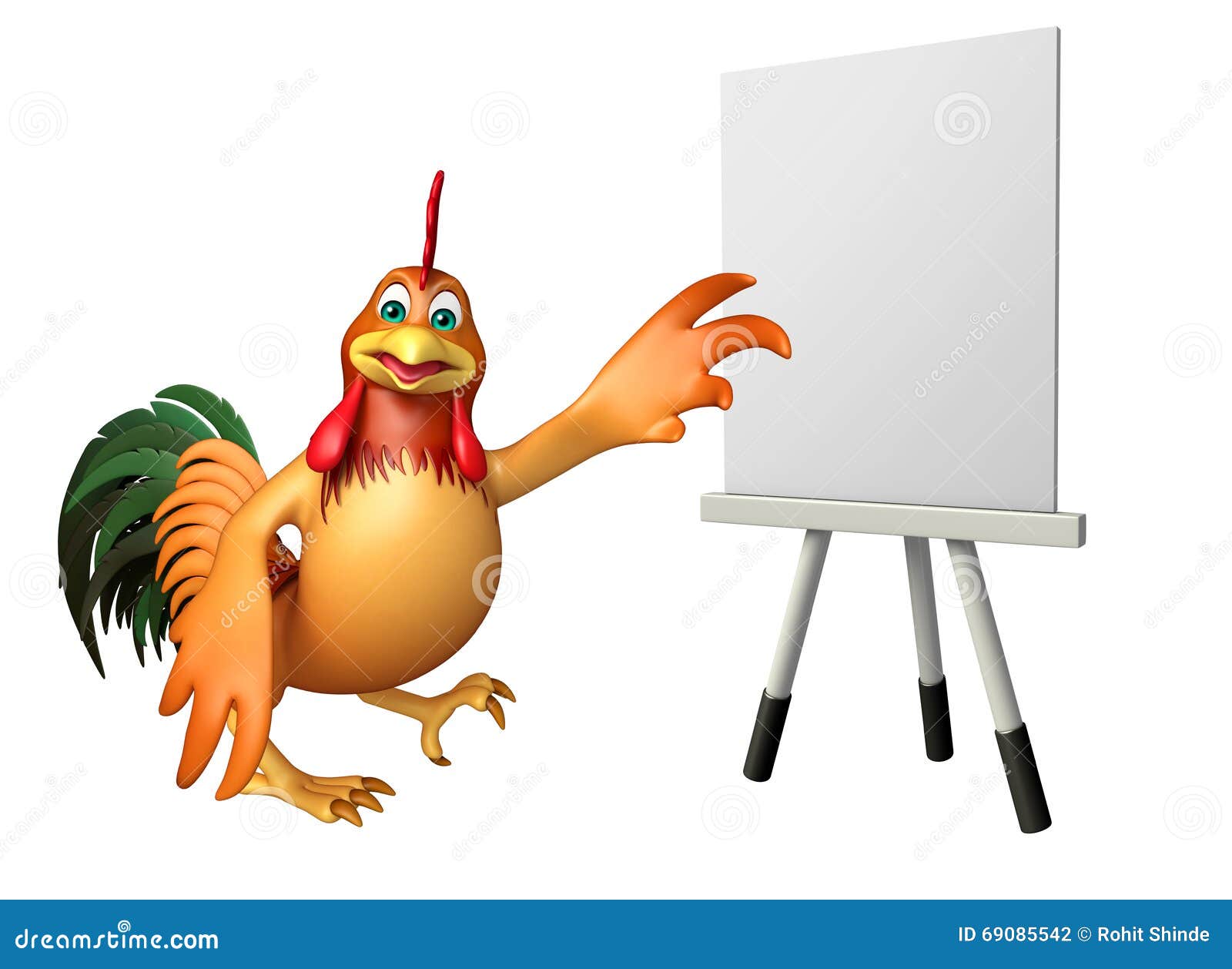 Fun Chicken Funny Cartoon Character Stock Illustration - Illustration ...