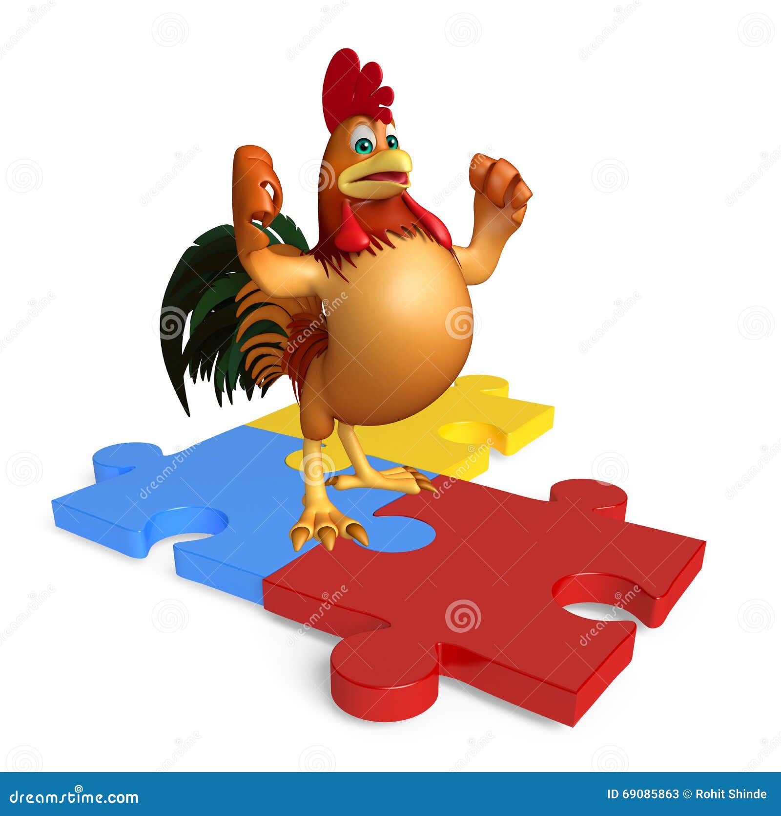 Fun Chicken Funny Cartoon Character Stock Illustration - Illustration ...