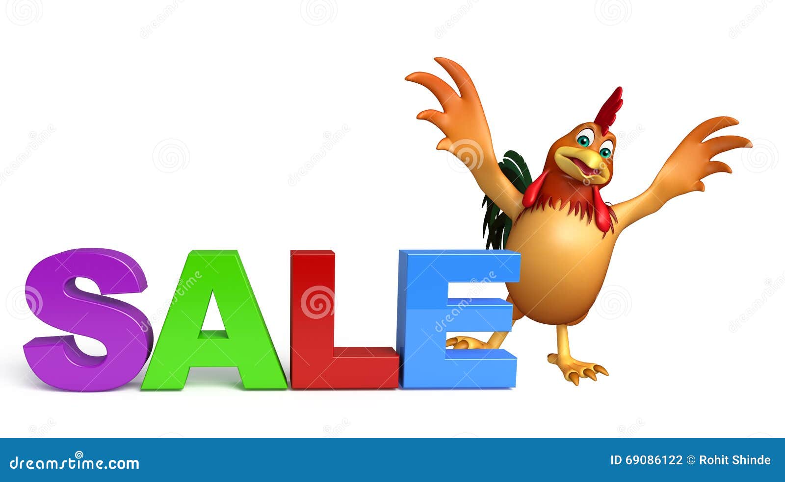 Fun Chicken Funny Cartoon Character Stock Illustration - Illustration ...