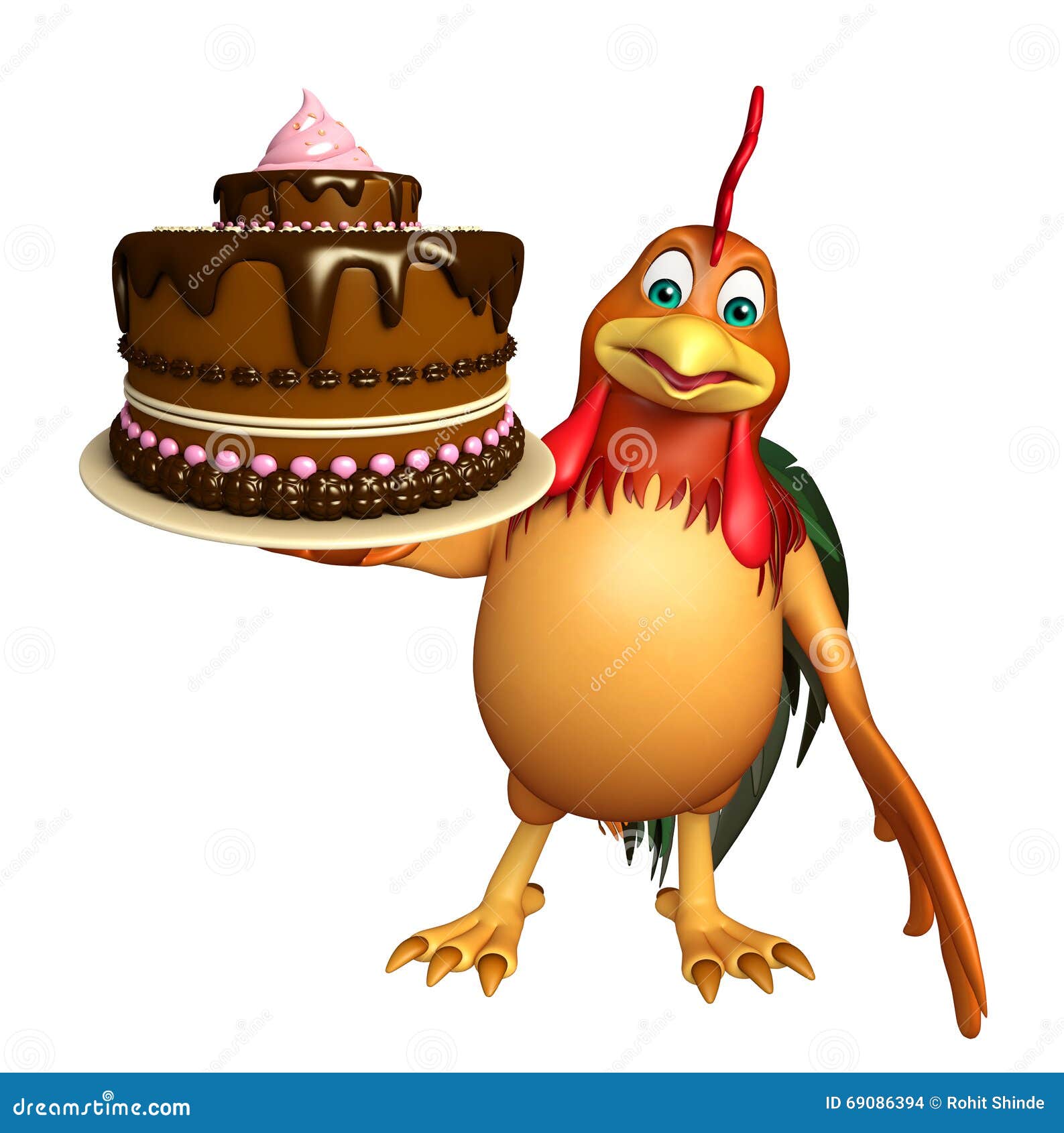 Fun Chicken Funny Cartoon Character Stock Illustration - Illustration ...