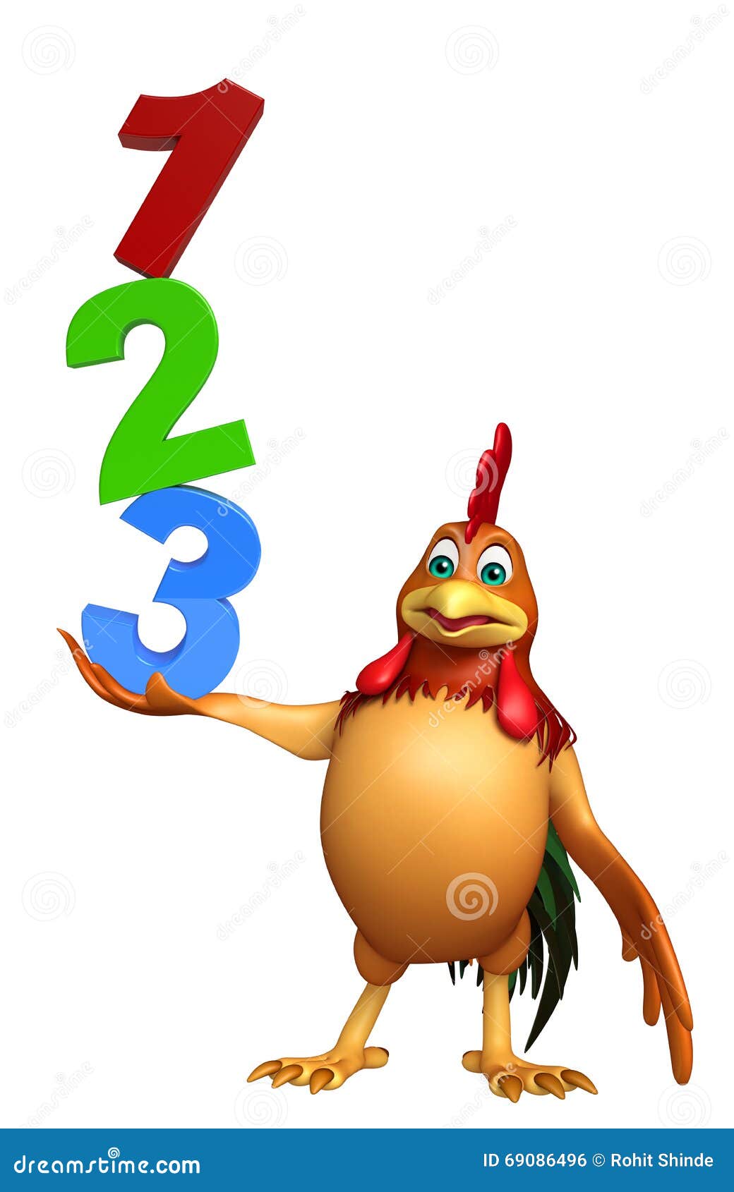 Fun Chicken Funny Cartoon Character Stock Illustration - Illustration ...