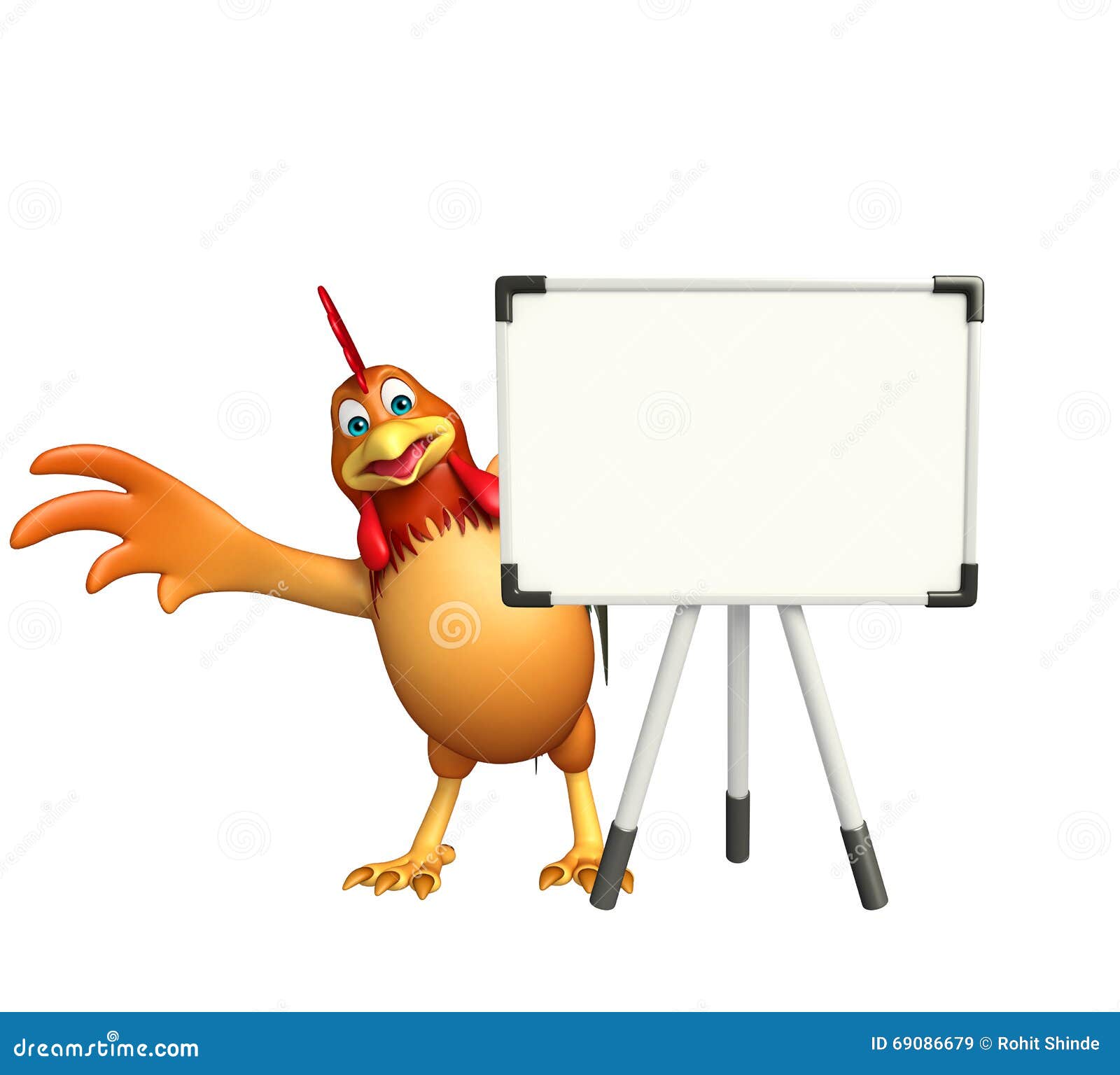 Fun Chicken Funny Cartoon Character Stock Illustration - Illustration ...