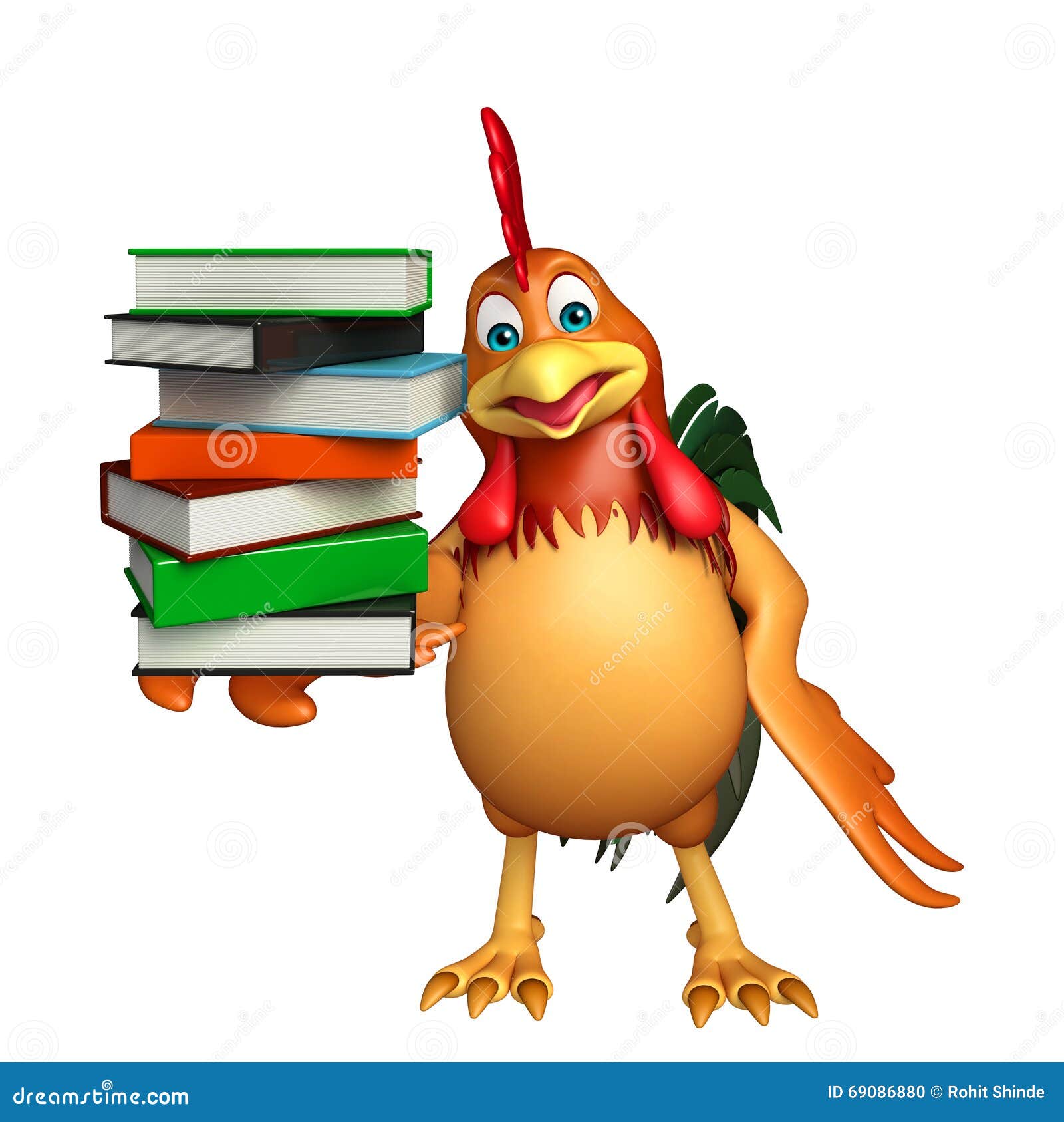 Fun Chicken Funny Cartoon Character Stock Illustration - Illustration ...