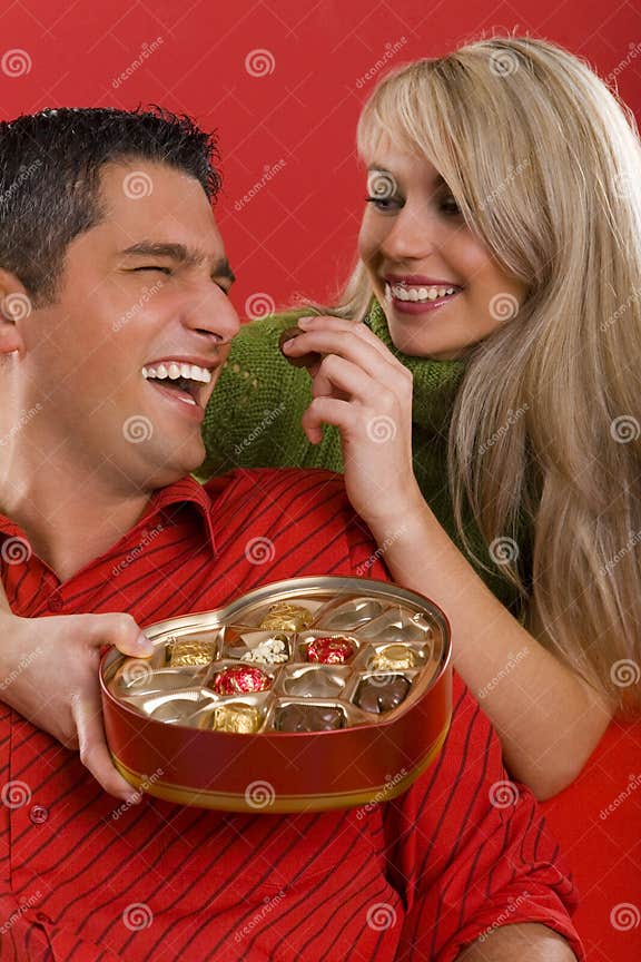 Fun with chocolate stock photo. Image of lovers, candies - 4114670