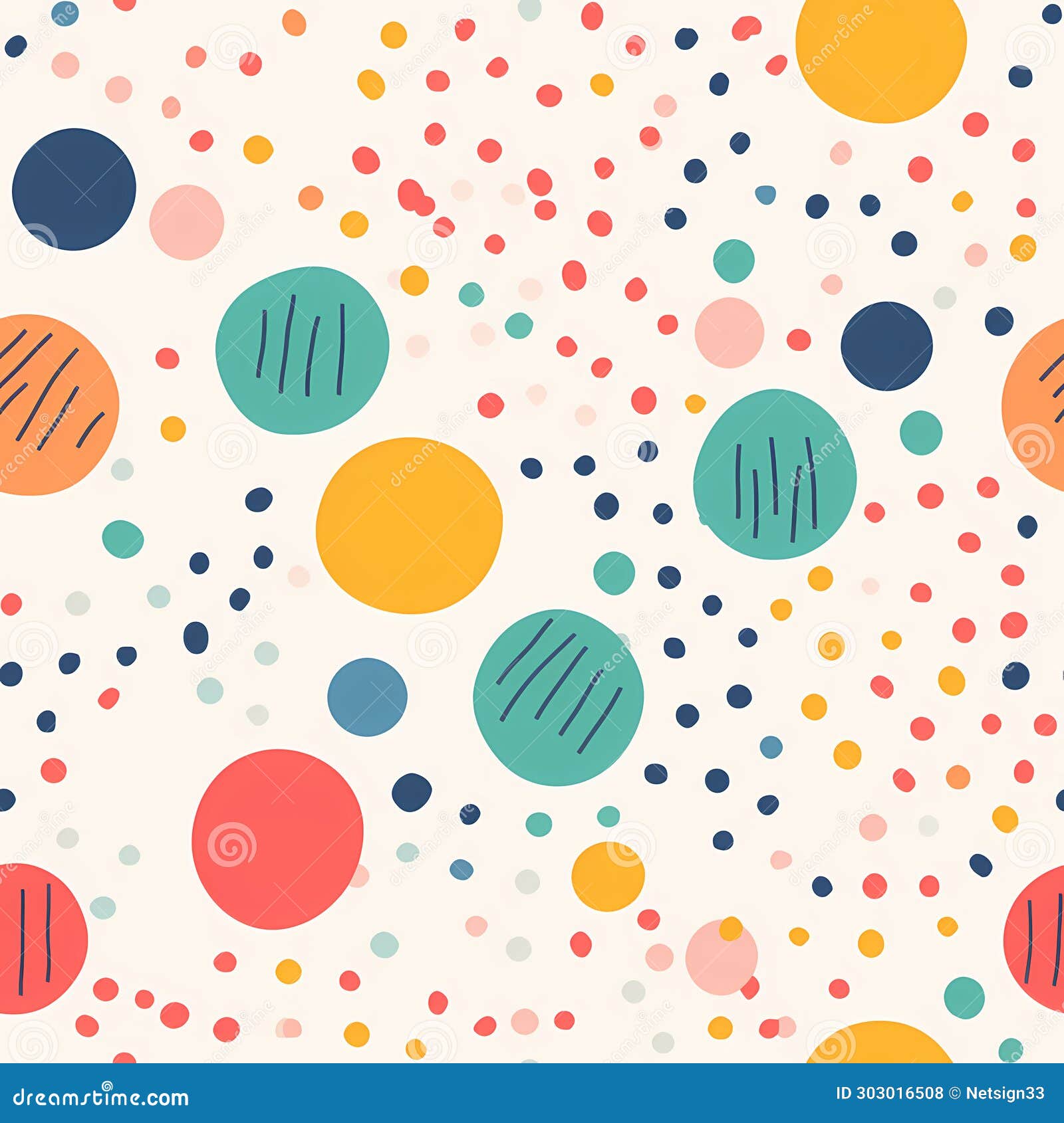 Fun Colorful Circle, a Pattern of Colorful Dots Stock Illustration ...