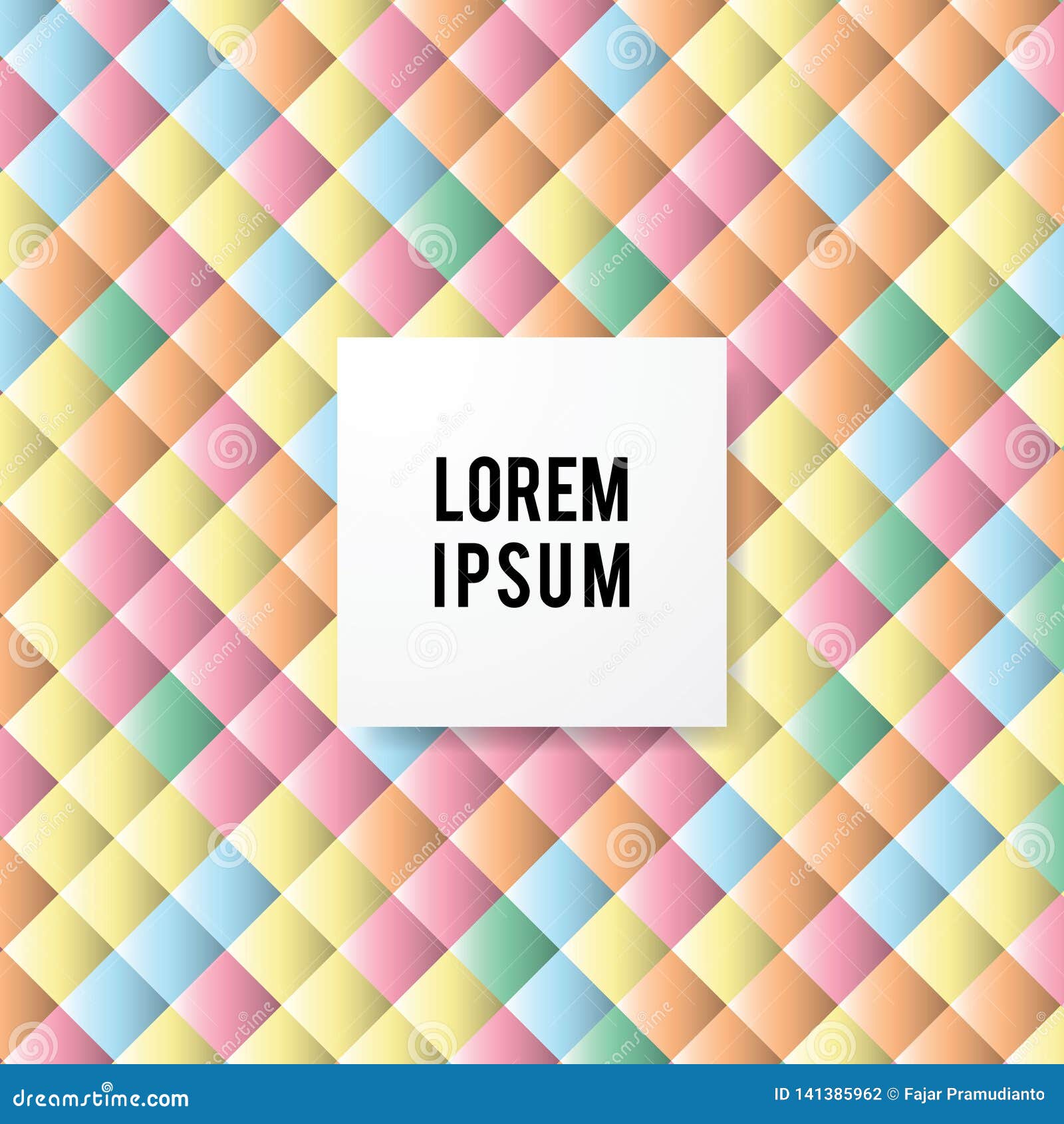 Fun Colorful Geometric Background of Rectangles Vector Illustrations ...