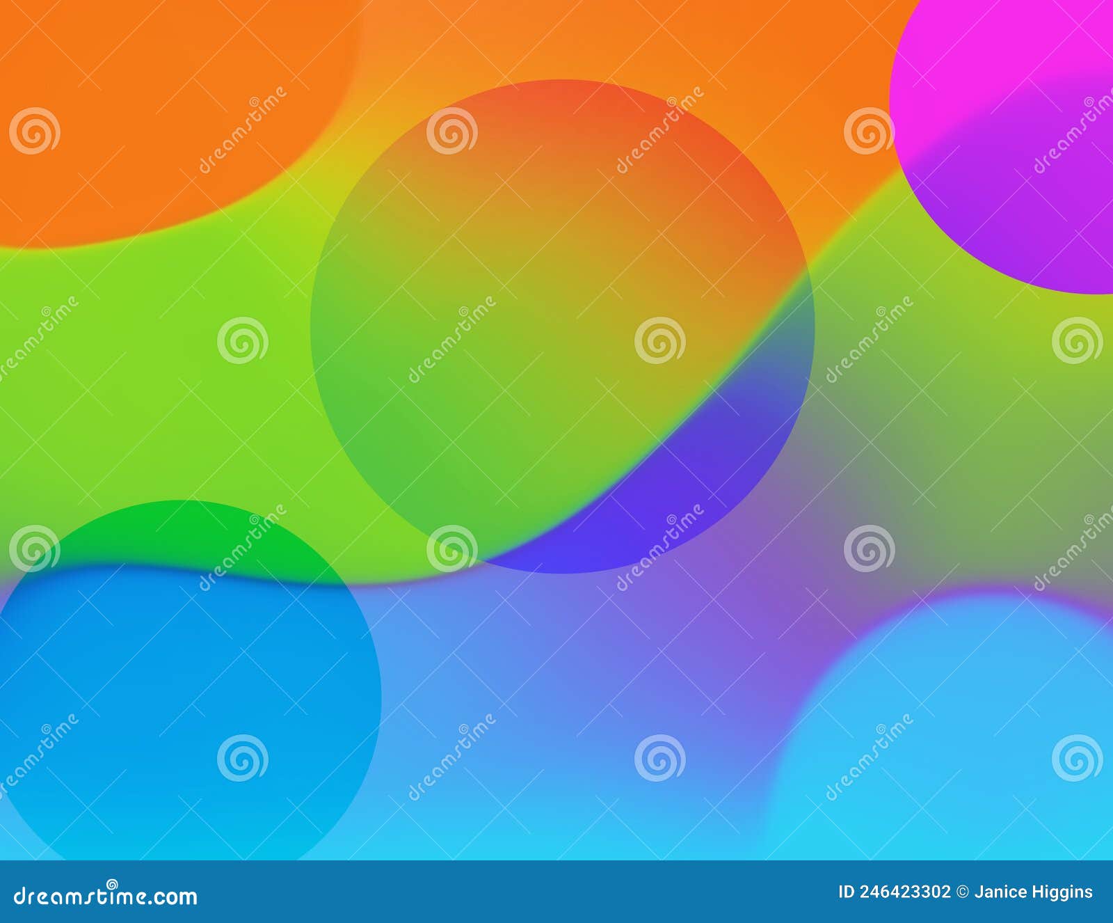 Fun Colorful Gradient Background with Gradient Circles Stock ...