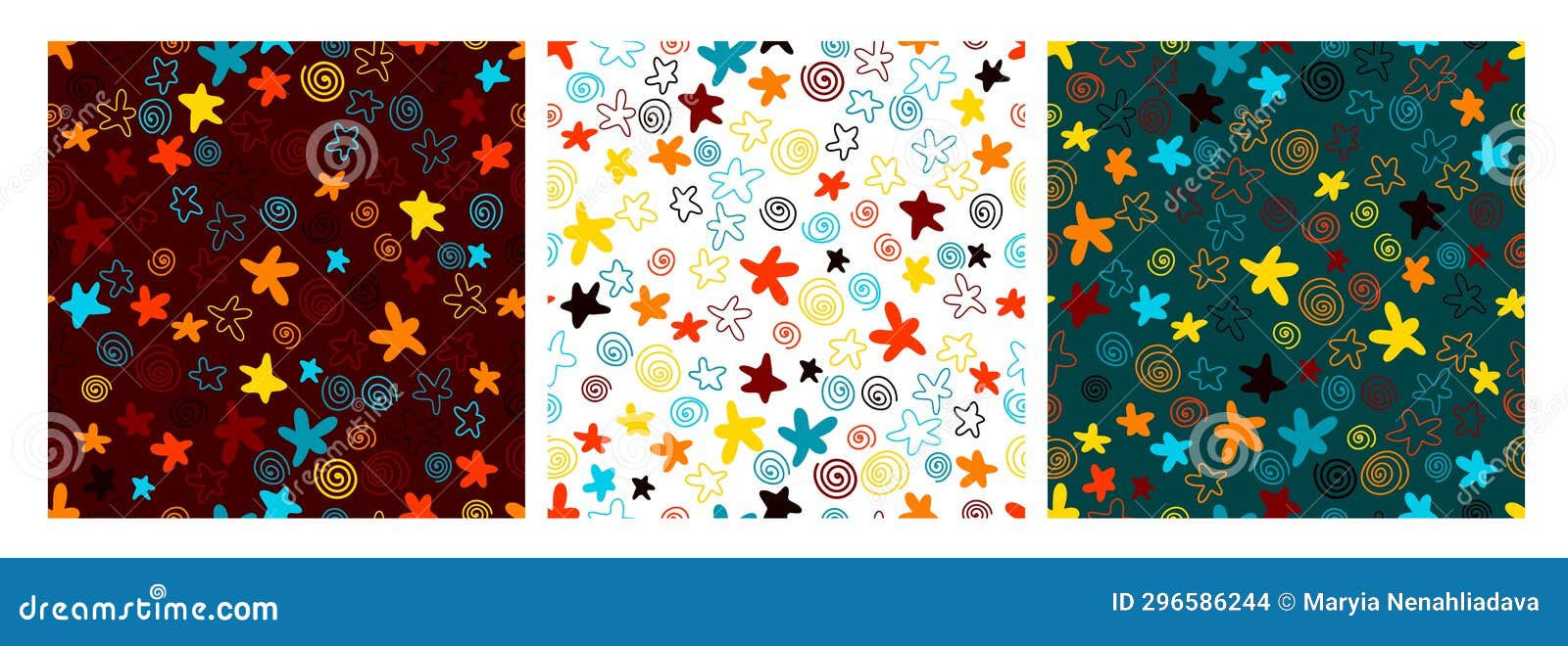 Fun Colorful Seamless Pattern. Creative Doodle Abstract Style Art ...