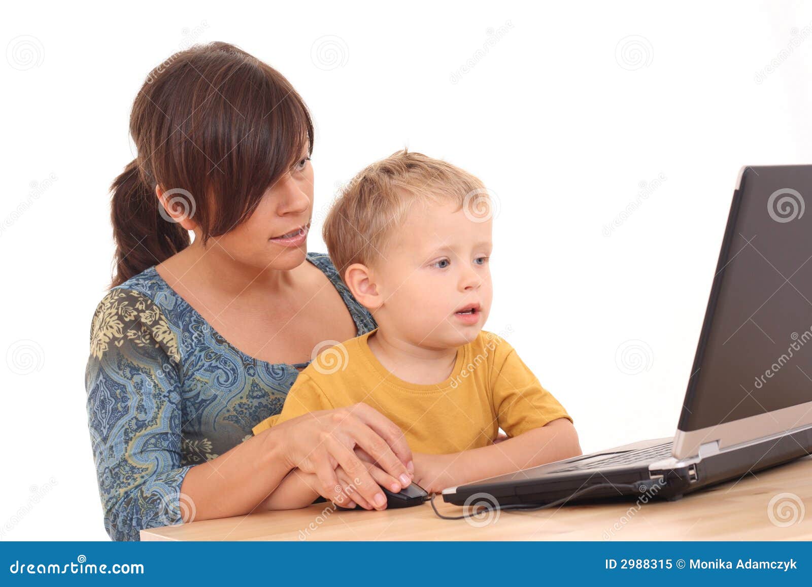 Fun with computer stock image. Image of internet, preschool - 2988315