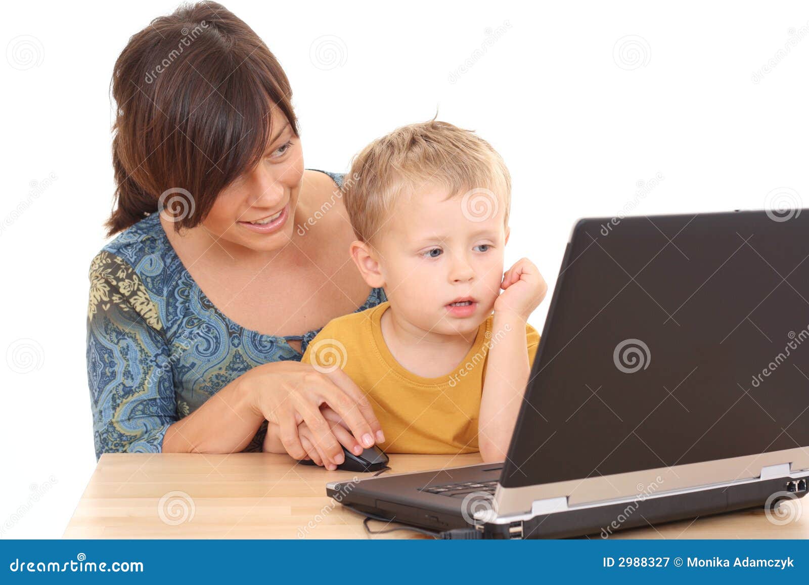 Fun with computer stock image. Image of education, child - 2988327