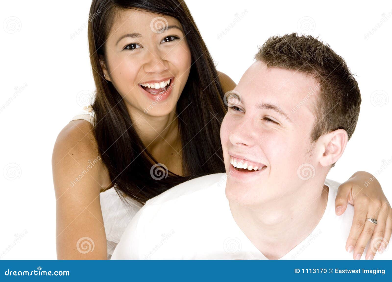 Fun Couple stock photo. Image of smiling, lovers, white - 1113170