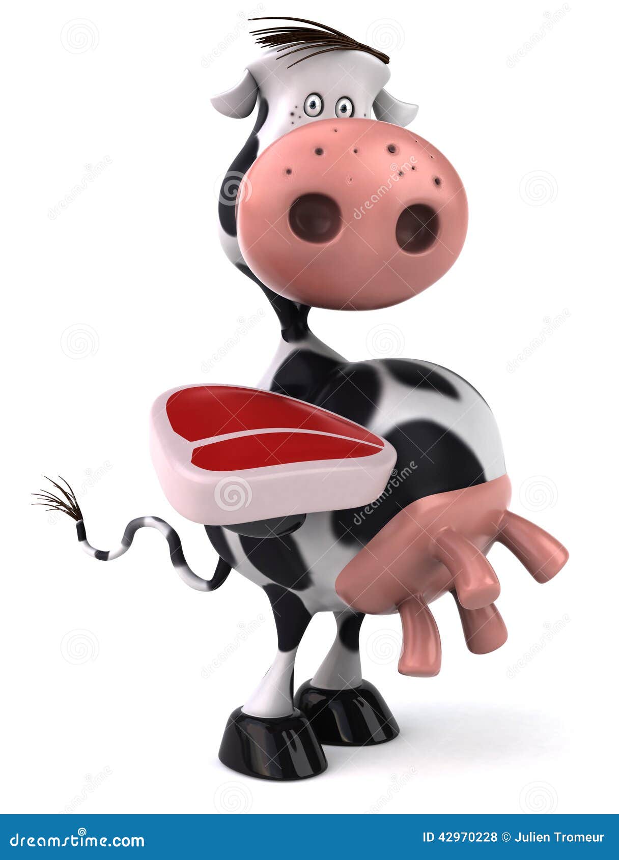 Fun cow stock illustration. Illustration of prairie, farming - 42970228