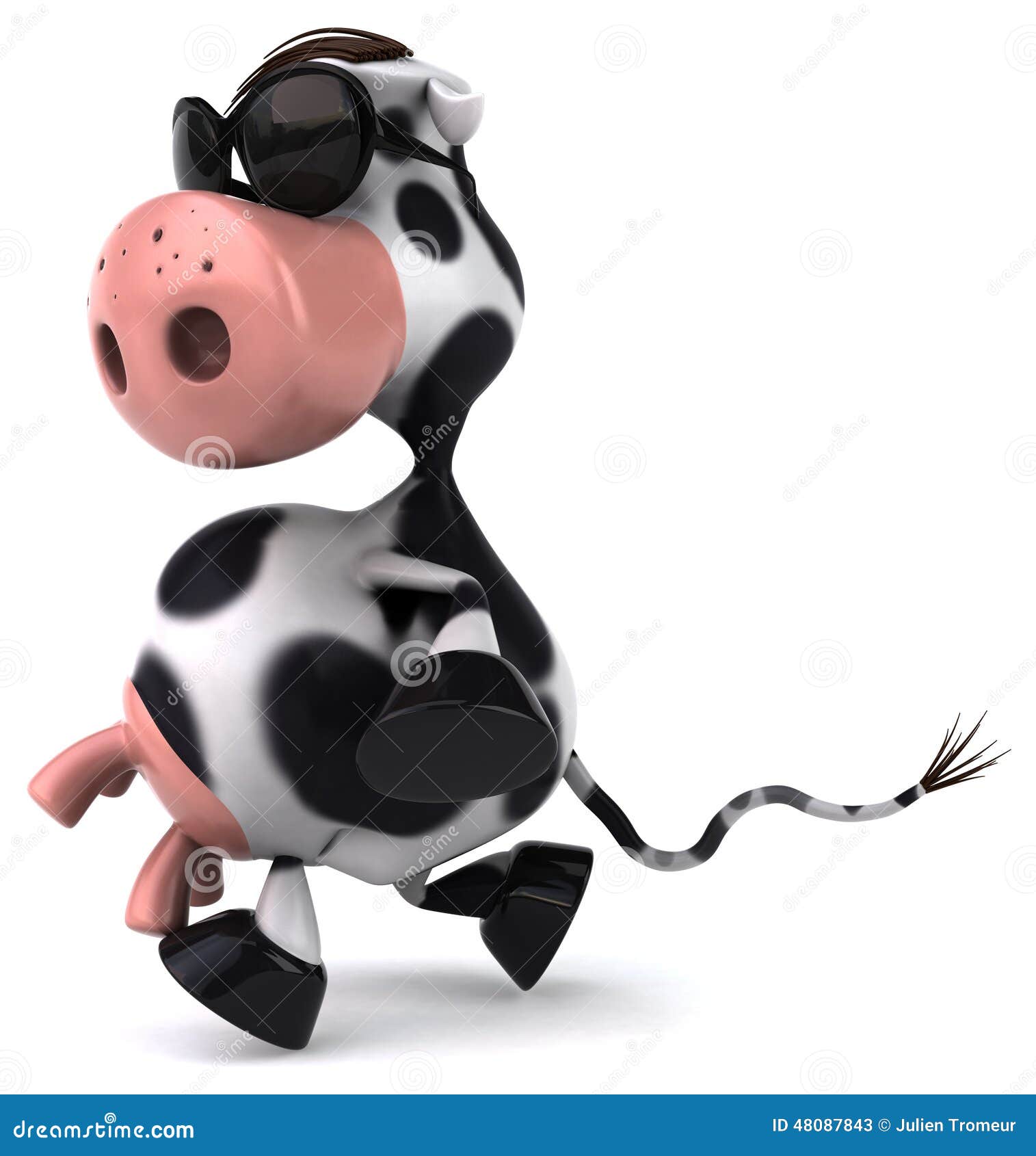 Fun cow stock illustration. Illustration of agricultural - 48087843