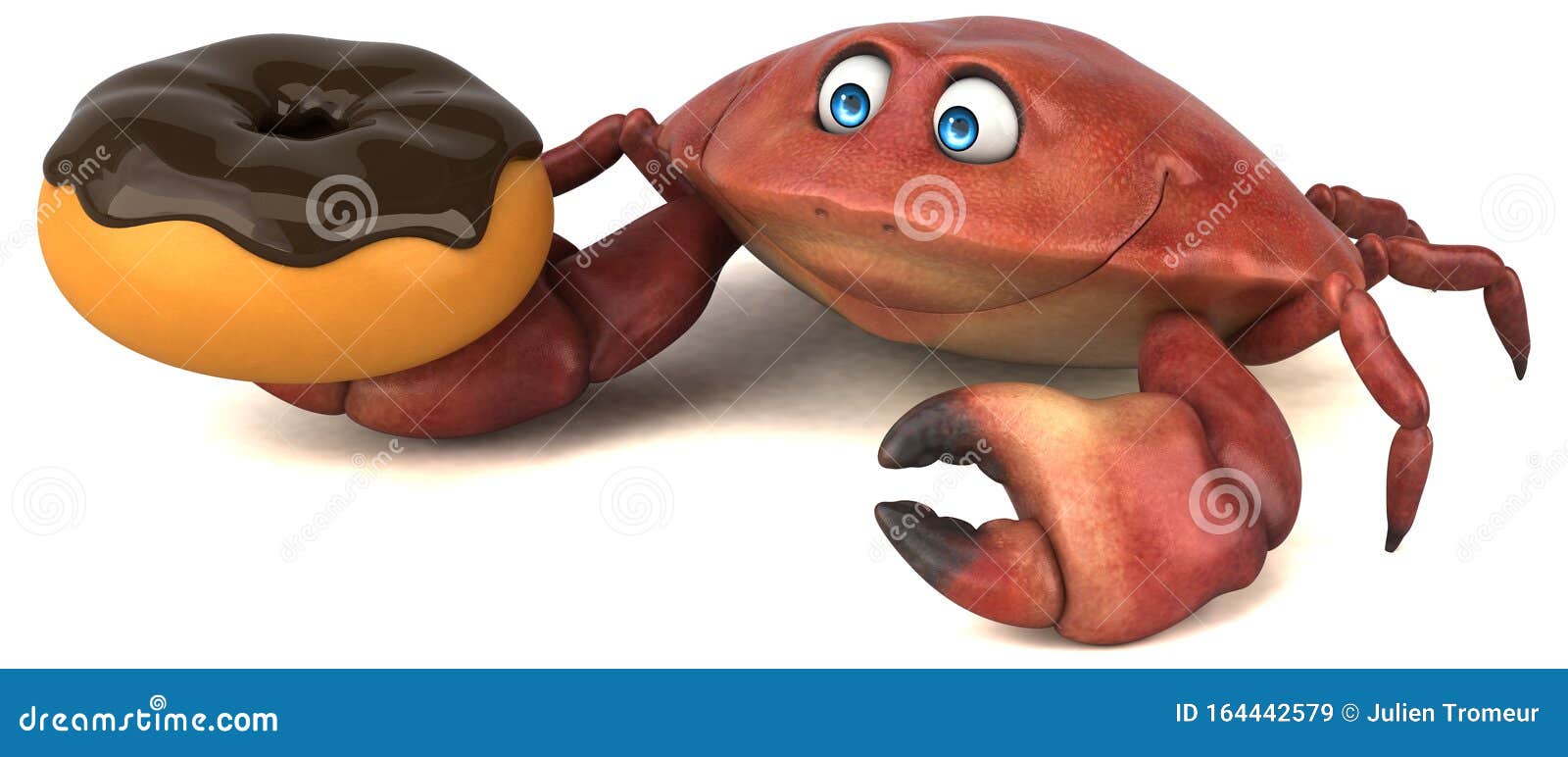 Fun crab - 3D Illustration stock illustration. Illustration of diet ...