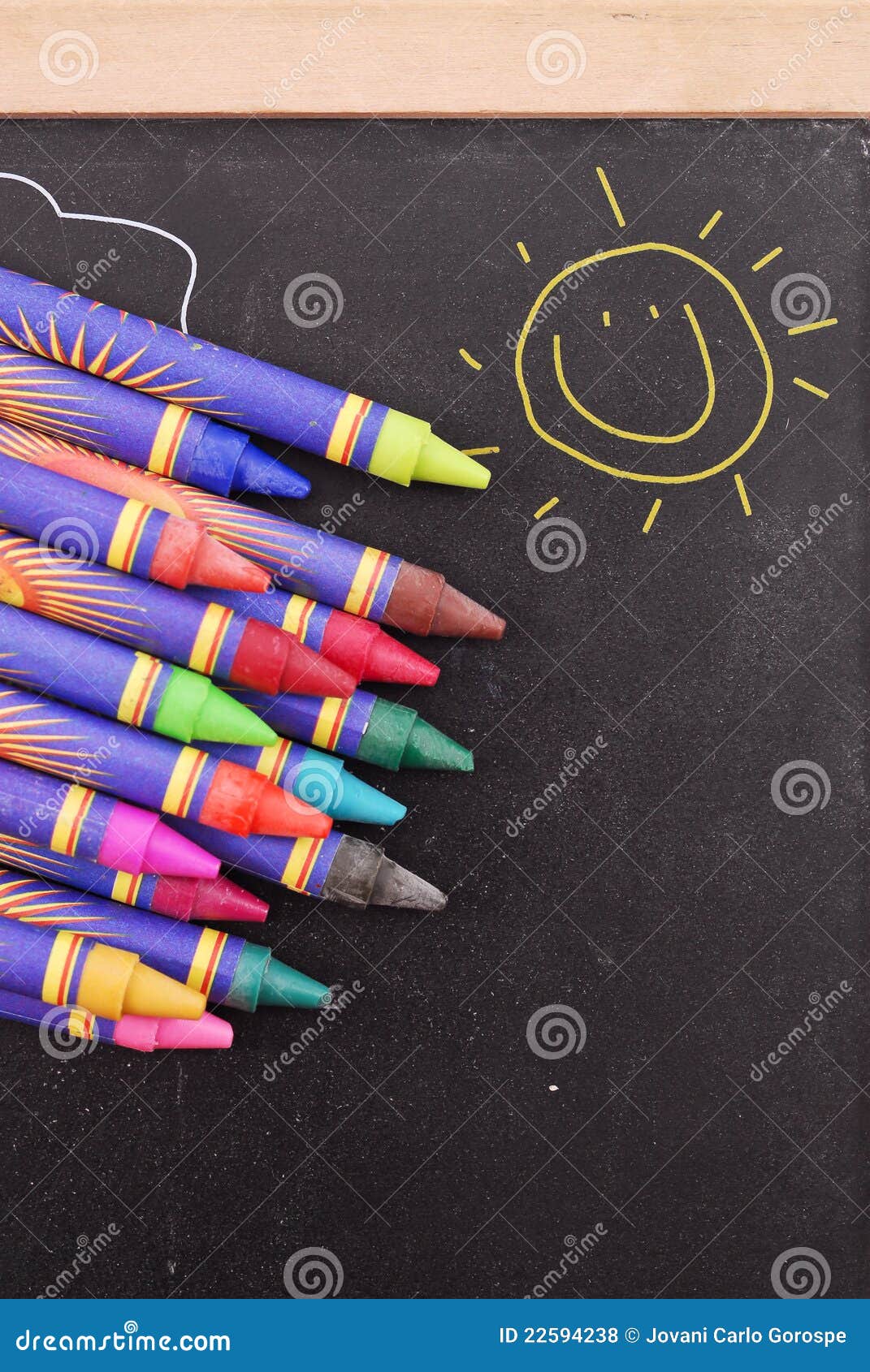 Fun with Crayons stock photo. Image of chalkboard, concept - 22594238