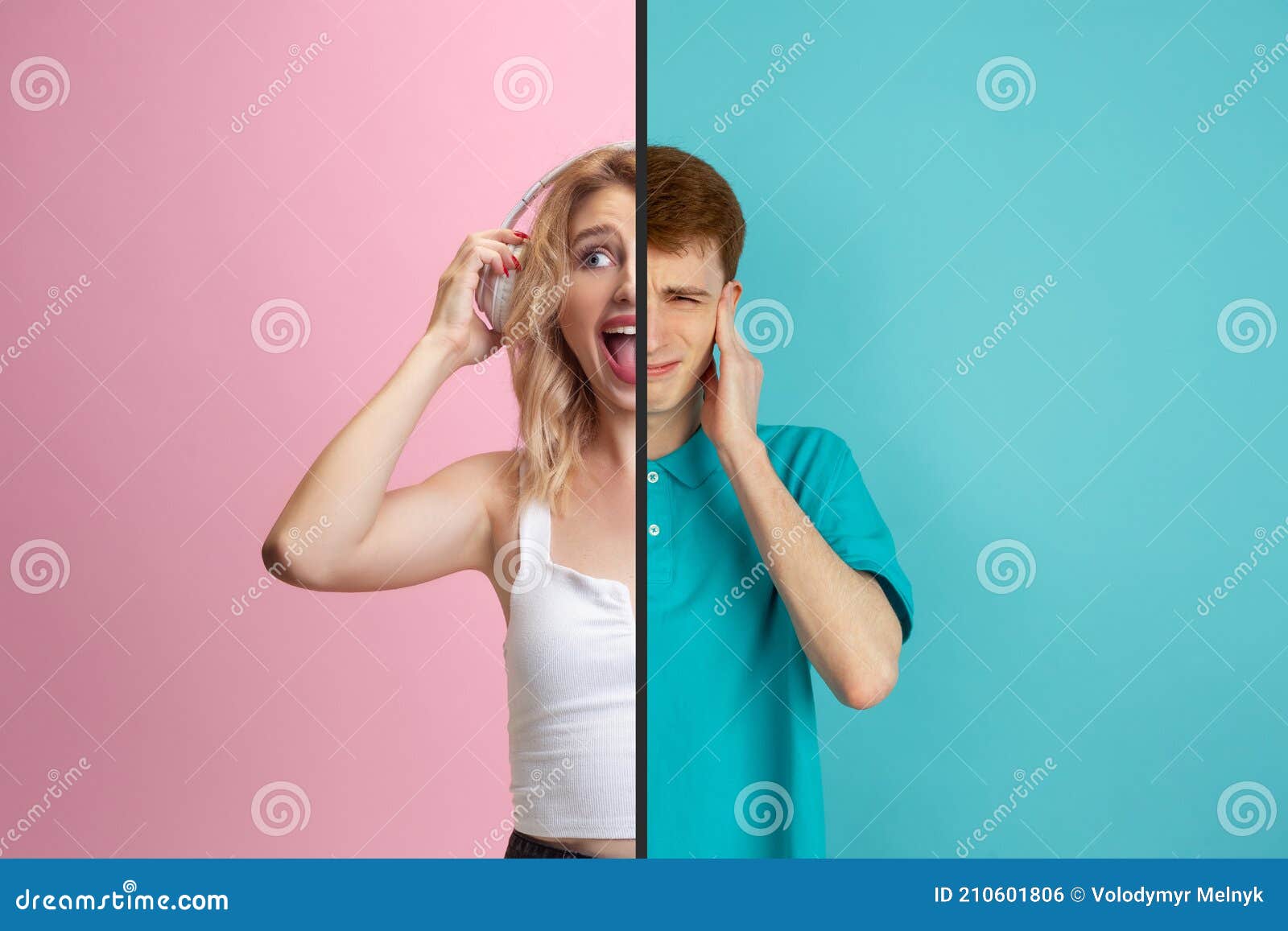 Fun and Creative Combination of Portraits of Young People with ...