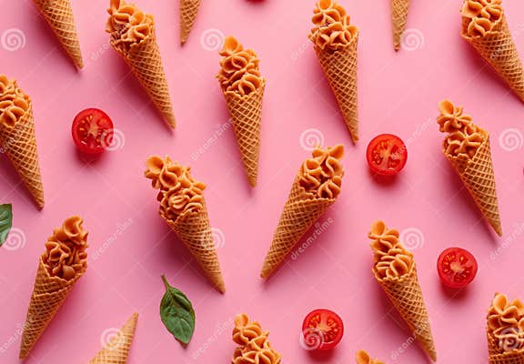 A Fun and Creative Concept for Ice Cream Cones: Pasta Ice Cream Cones ...