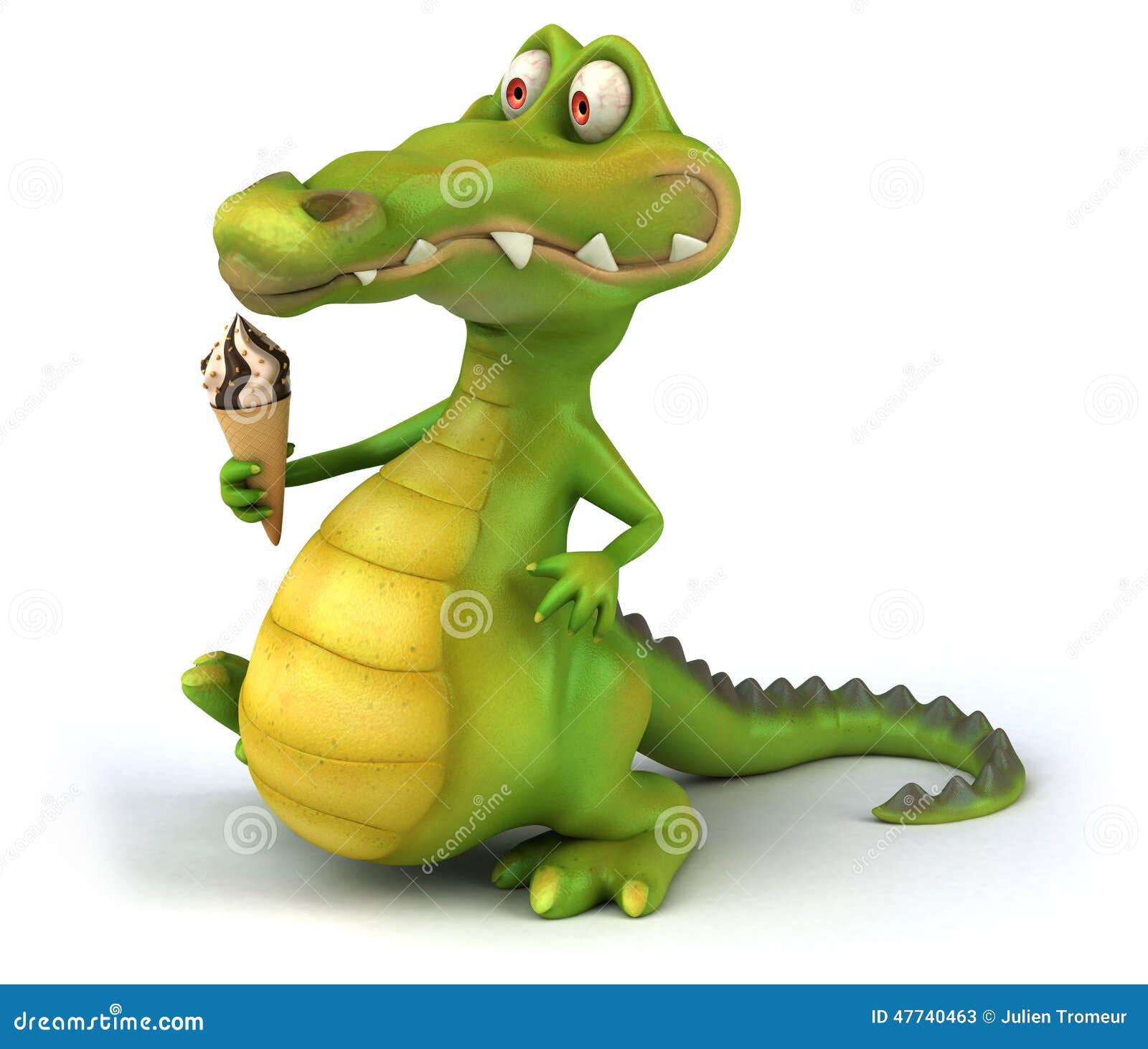 Fun crocodile stock illustration. Illustration of design - 47740463