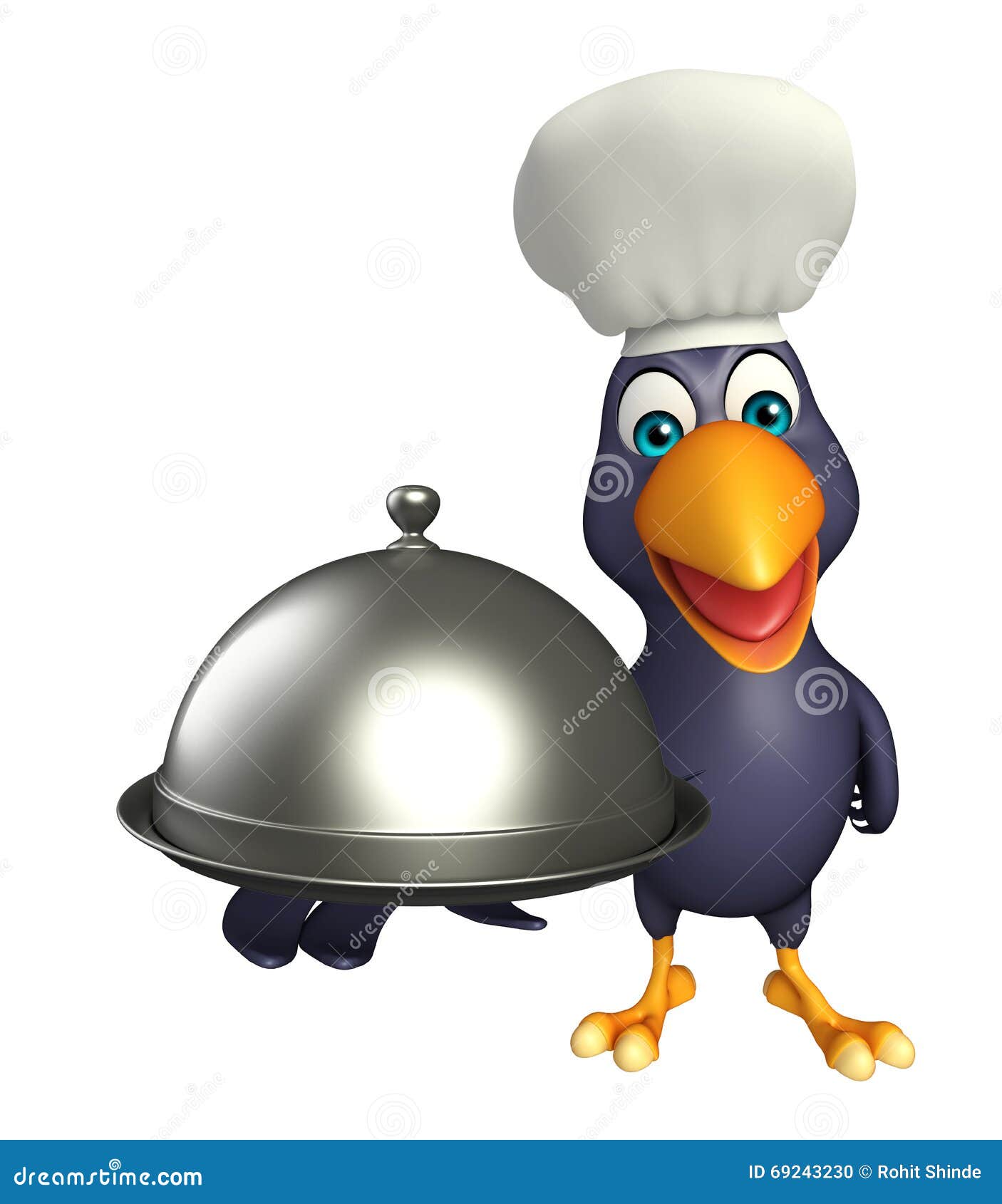 Fun Crow cartoon character stock illustration. Illustration of bird ...