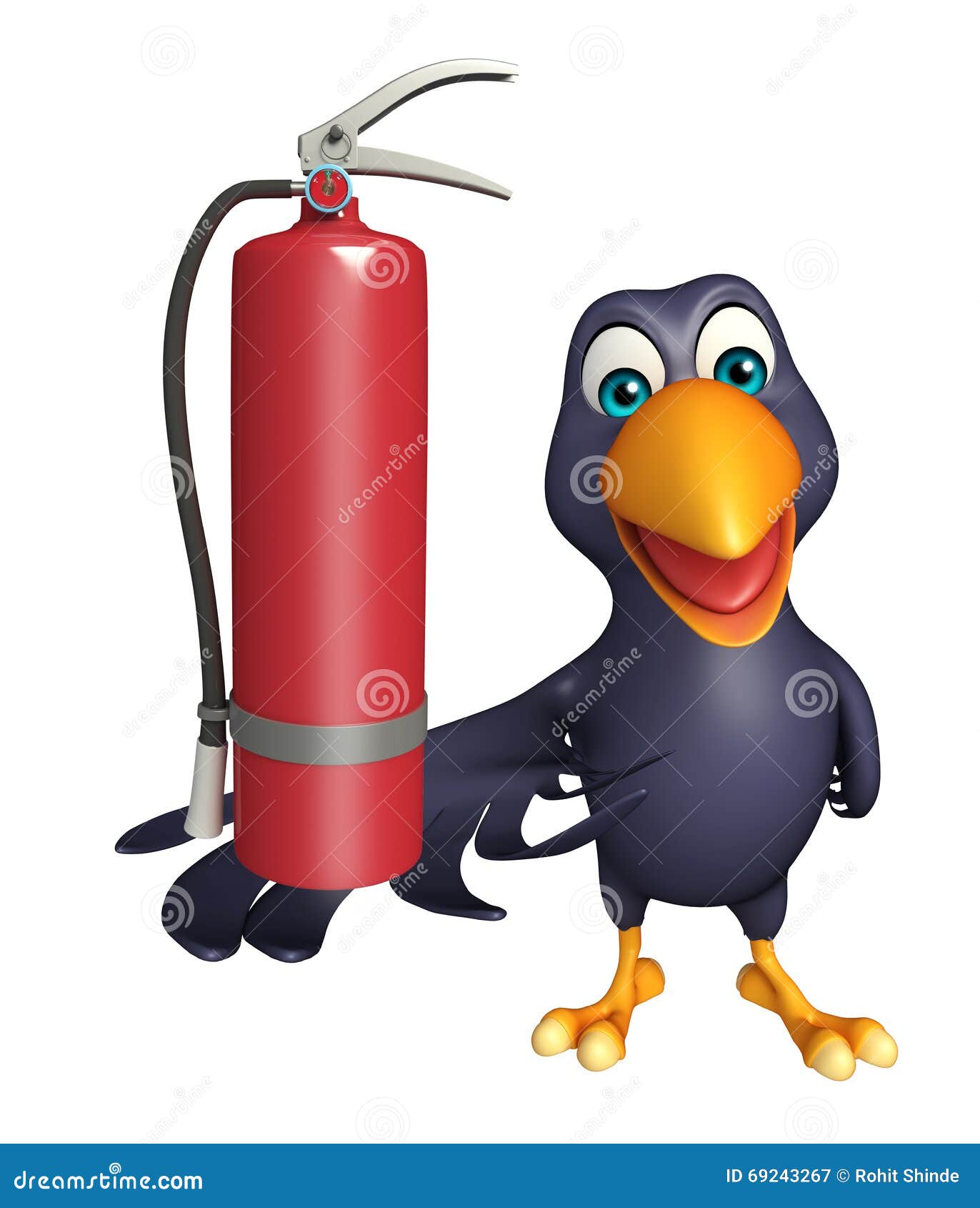 Fire Extinguishing Illustration. Hands Holding Autonomous Red Fire ...